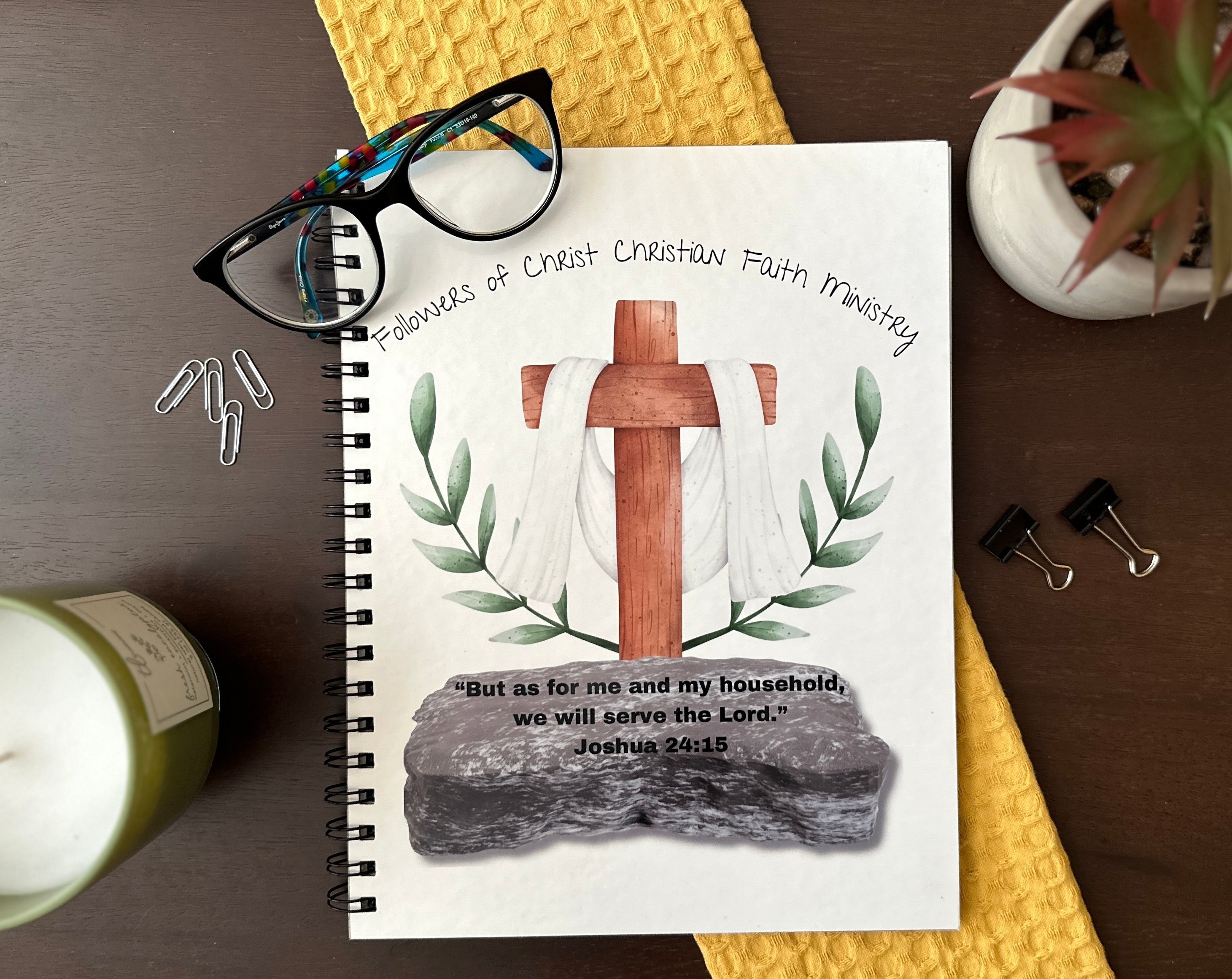 Followers of Christ Journal – Cross Emerging from Rock with Joshua 24: ...