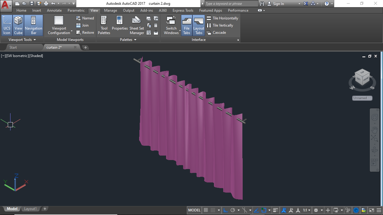 AutoCAD 3D Curtain Model – Digital Download - Payhip