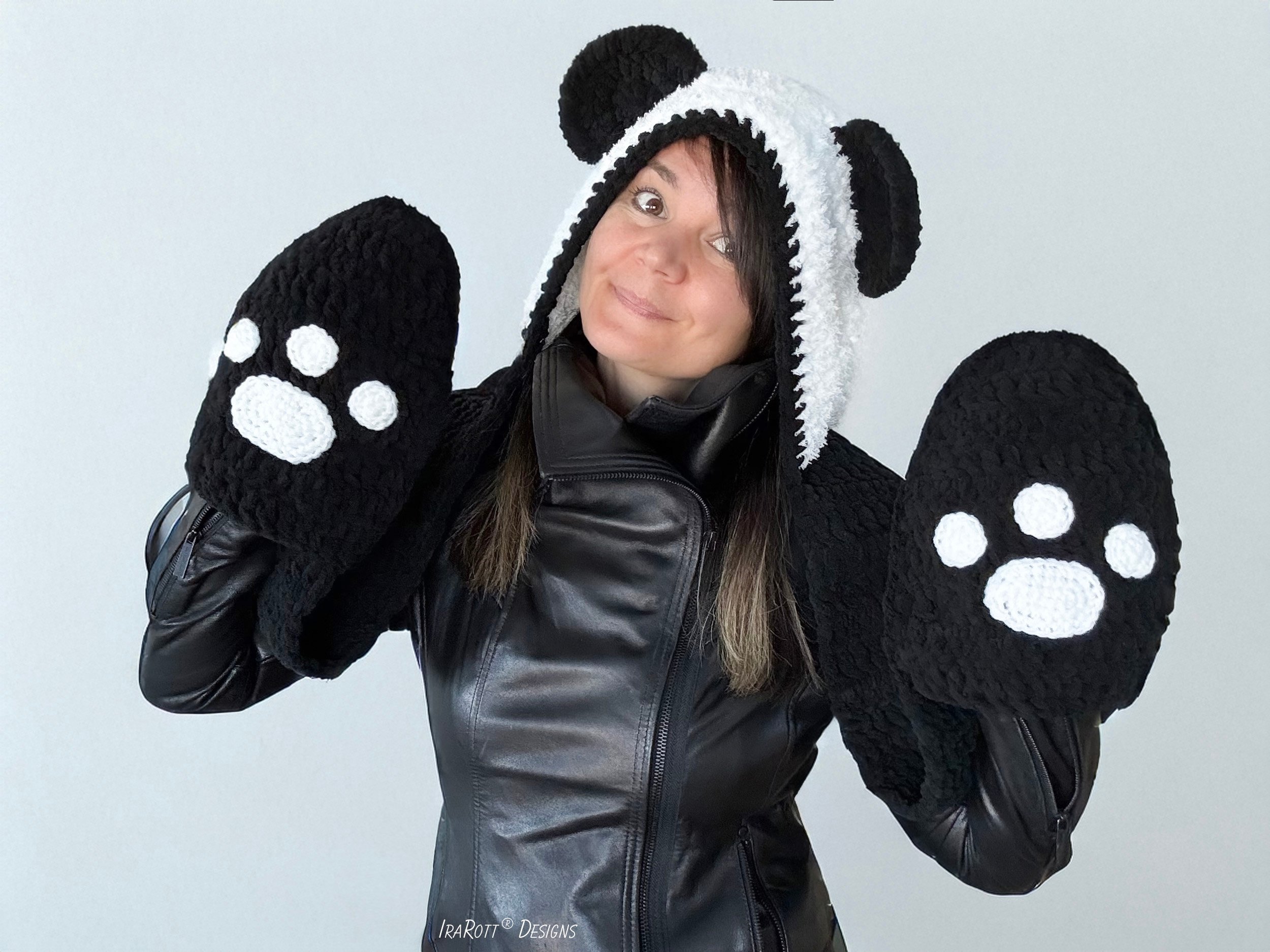 CROCHET PATTERN Amanda The Panda Scood with Pockets - Payhip