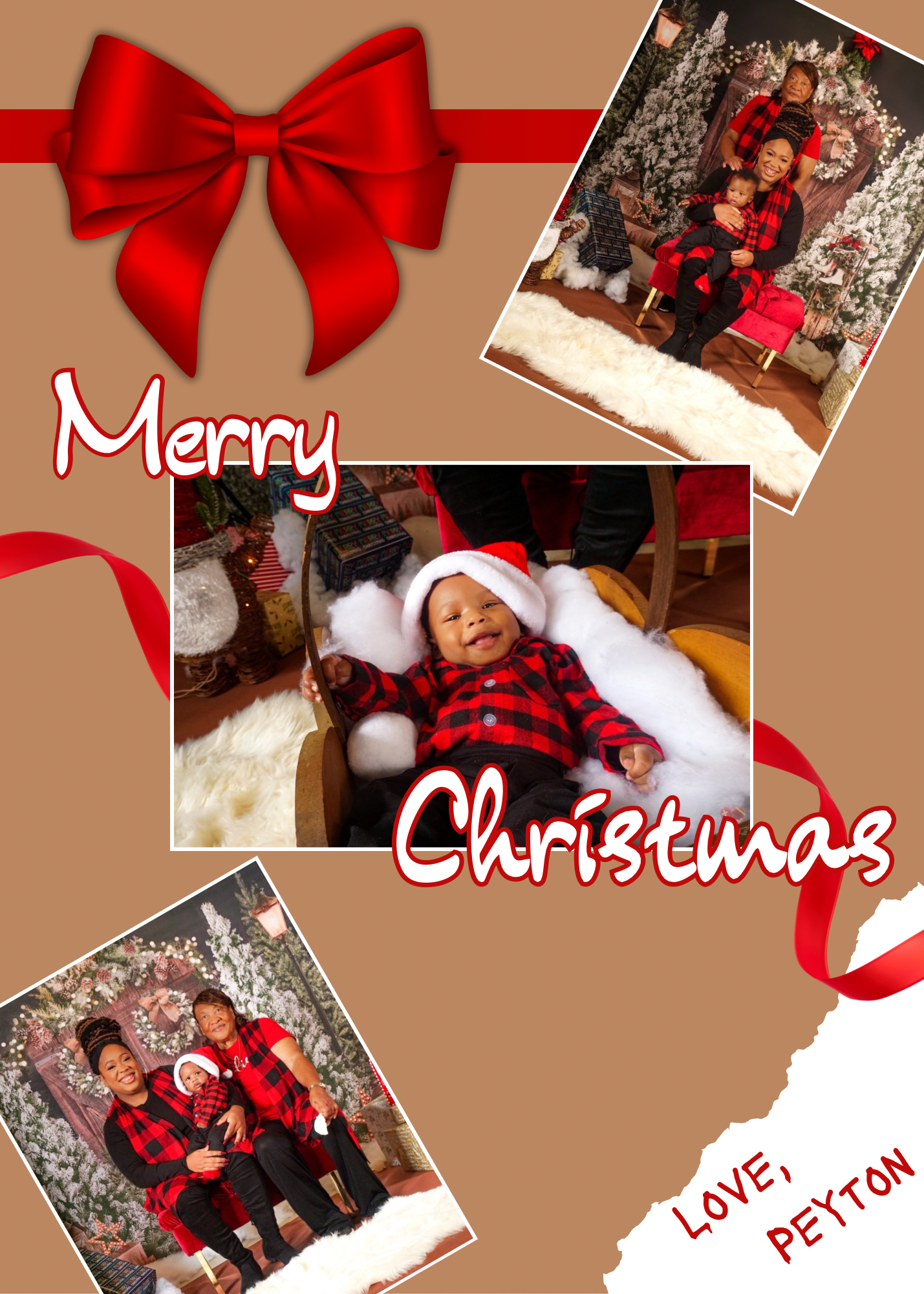 Christmas Card - Red Bow - Payhip