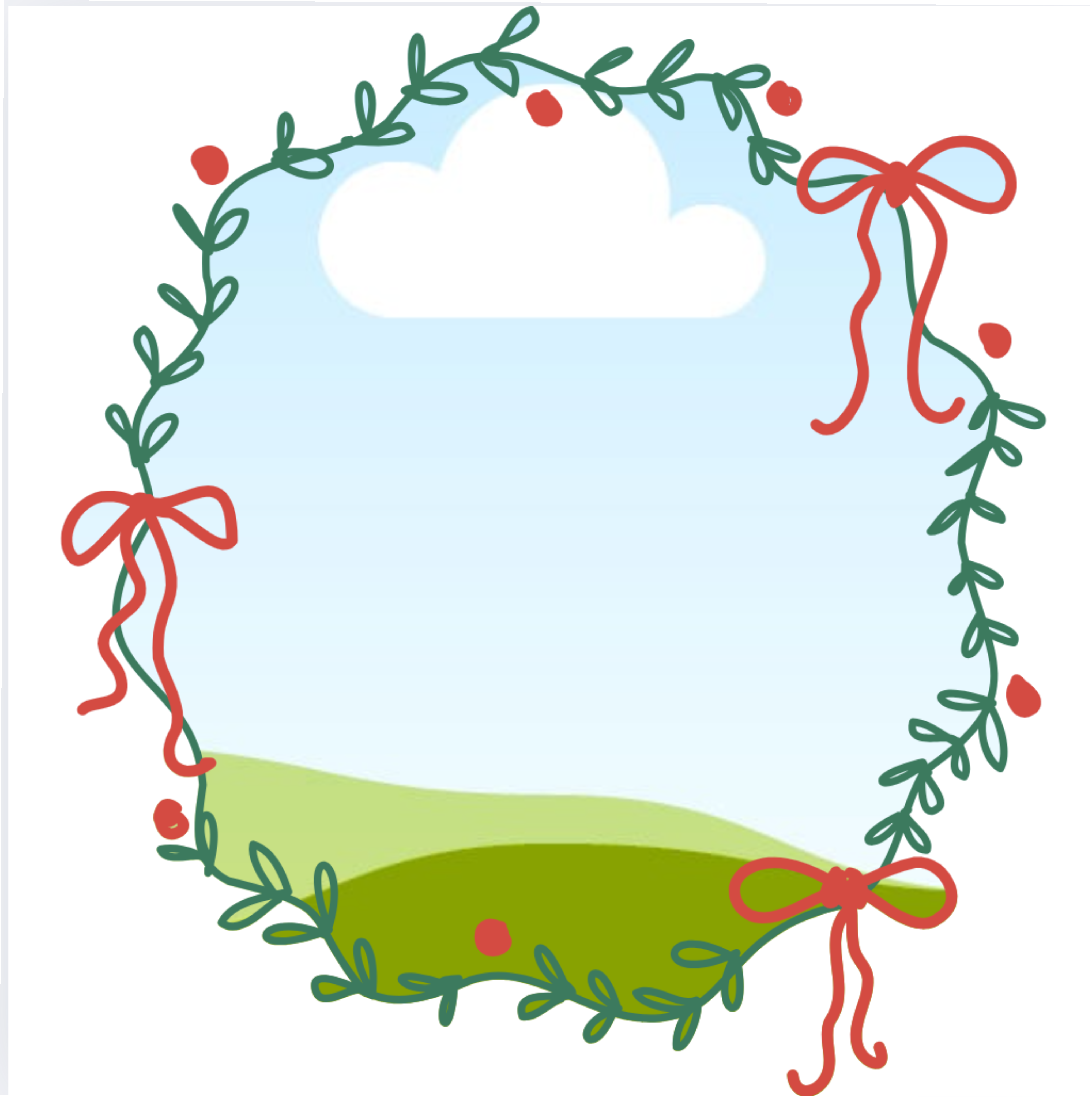 Holiday Ribbon Frame Set – 5 Christmas Bows PNG for Canva ...