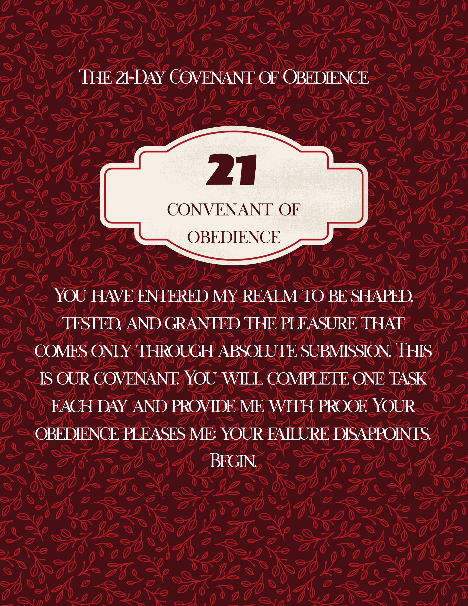 The 21 Covenant of Obedience Task & Rituals - Payhip