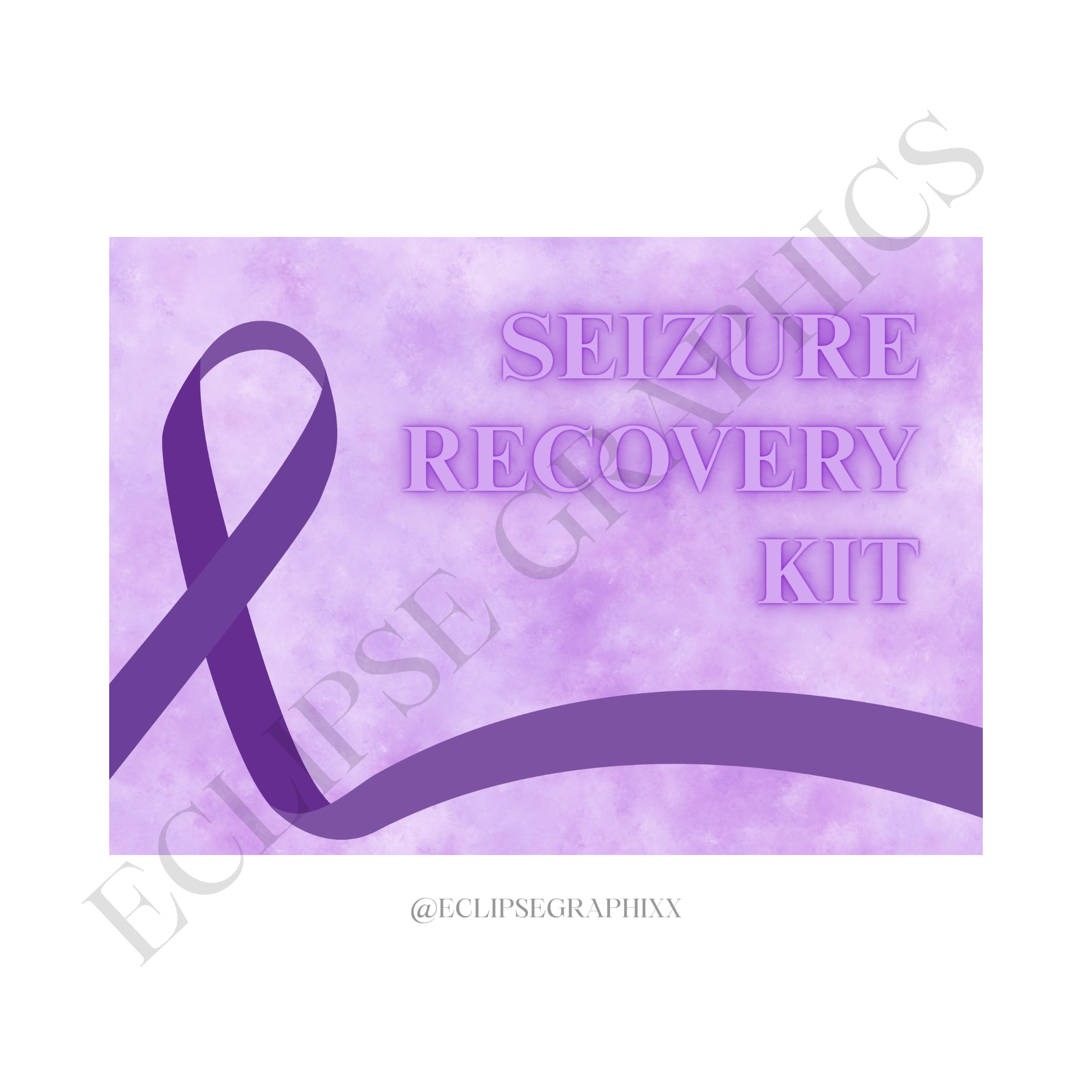 Purple Ribbon Epilepsy Recovery Kit Box Topper - Payhip