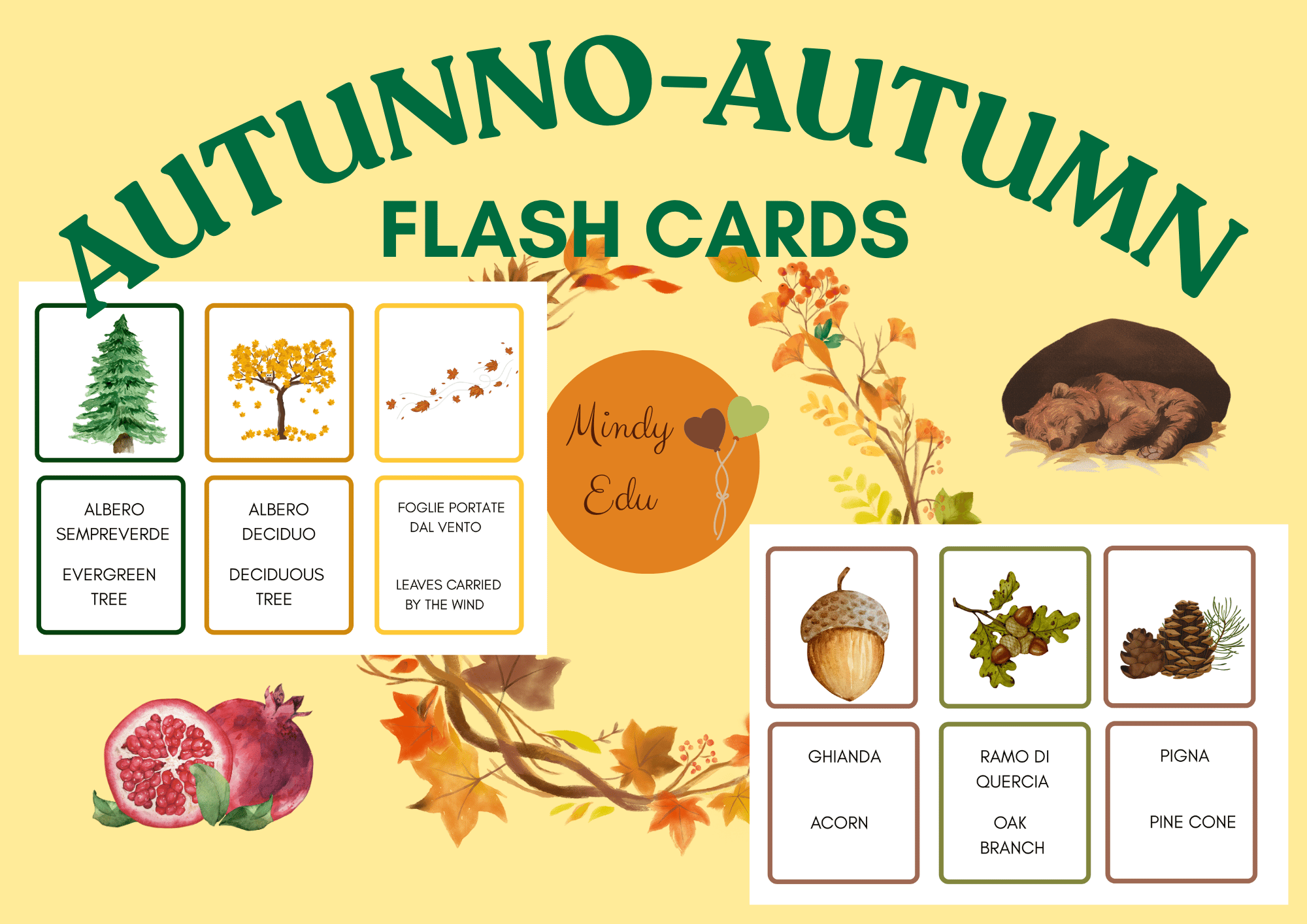 Autunno / Autumn – Flash cards bilingue per bambini - Payhip