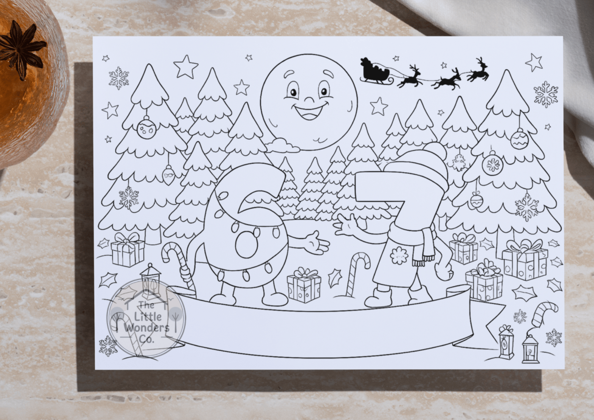Christmas 6-7 colouring sheet-festive printable activity for kids - Payhip