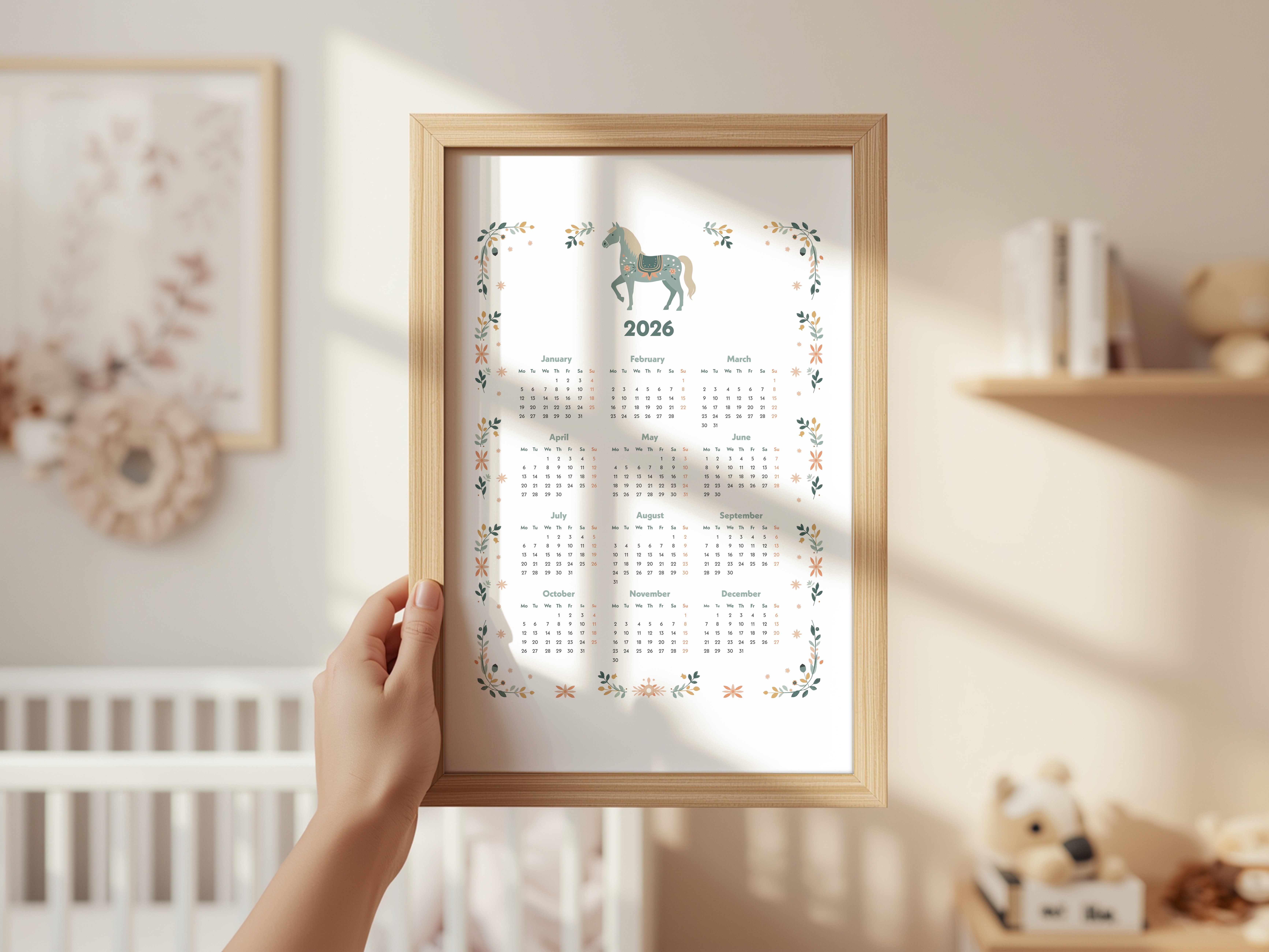 FREE 2026 Printable Scandinavian Minimalist Calendar