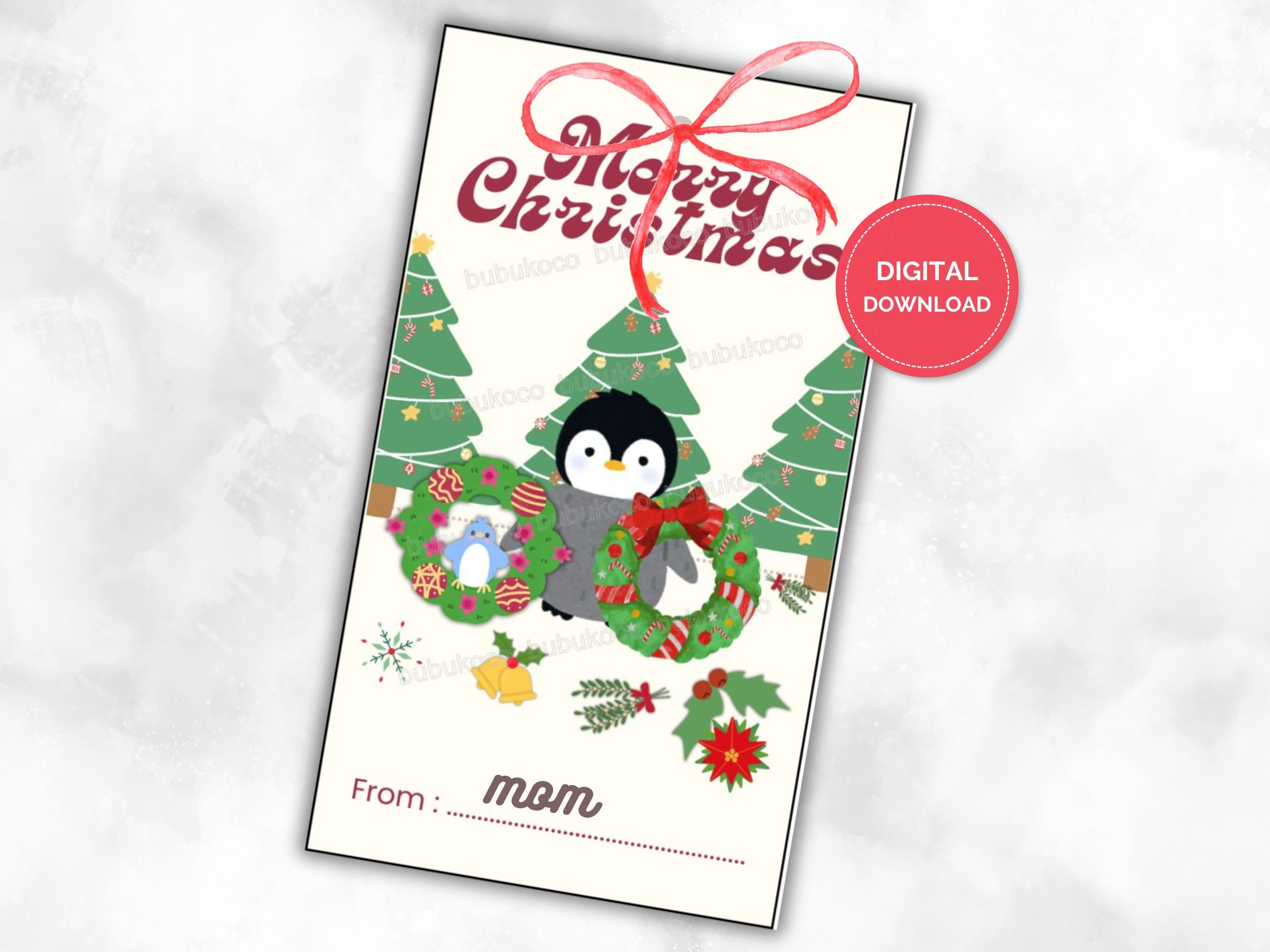 Haphazard Xmas Pengu Penguin Gift Tags - Payhip