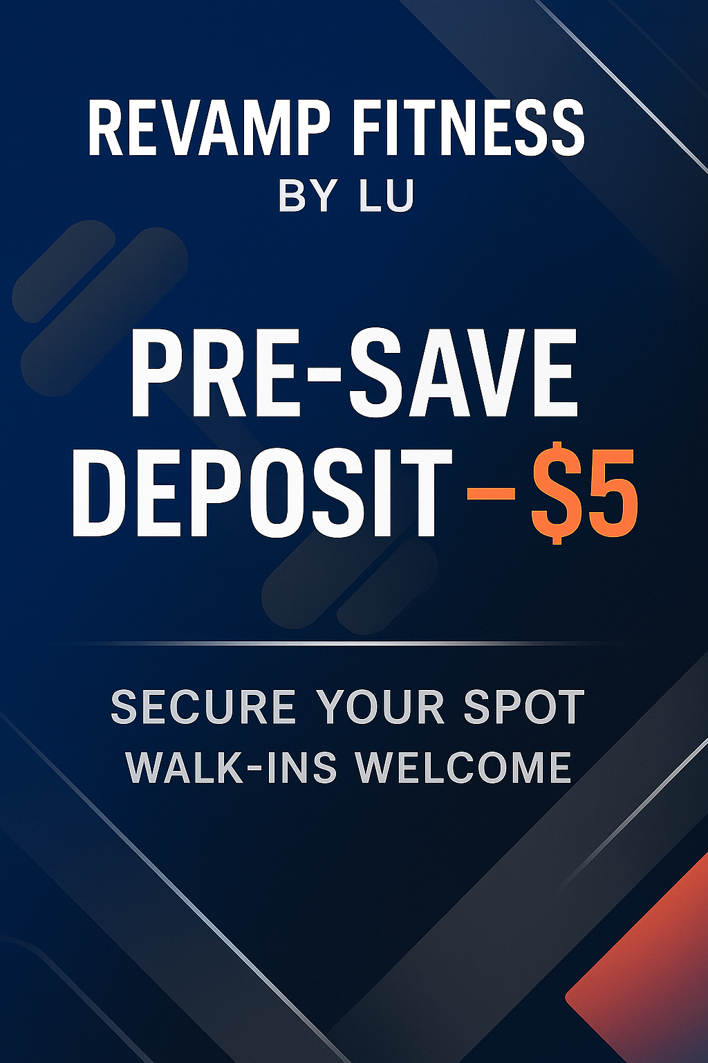 Revamp Sundays Group Training – Optional $5 Deposit - Payhip