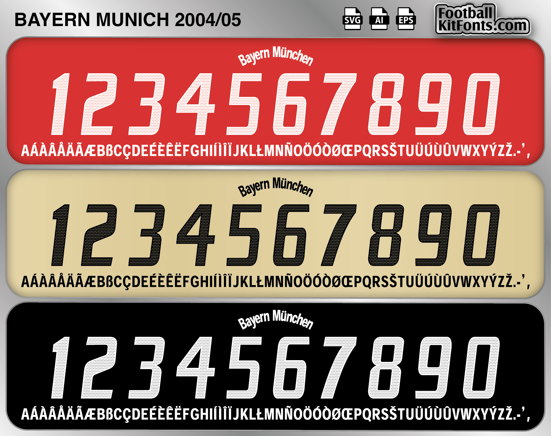 Bayern Munich 2004-05 Vector Font