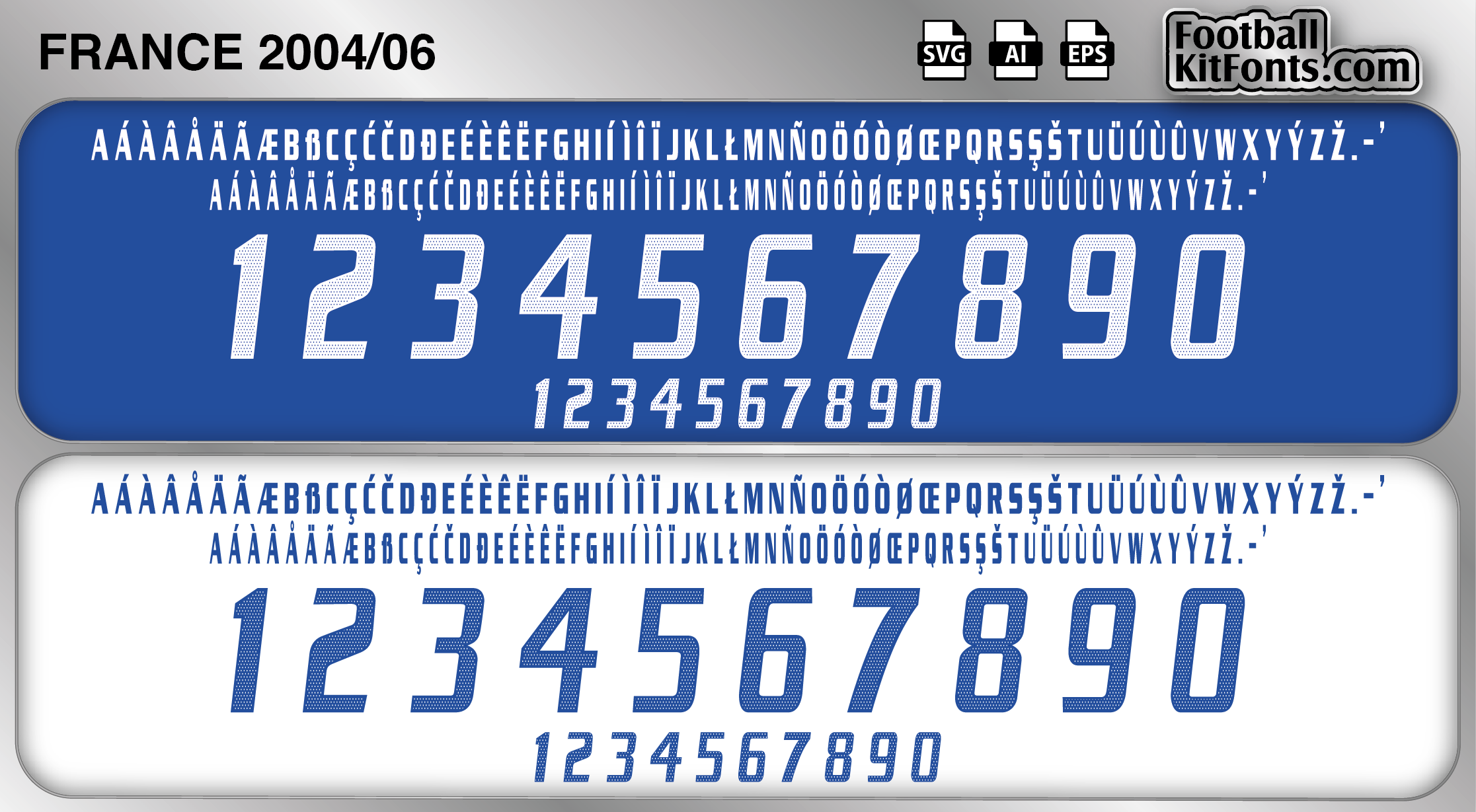 France 2004-06 Vector Font