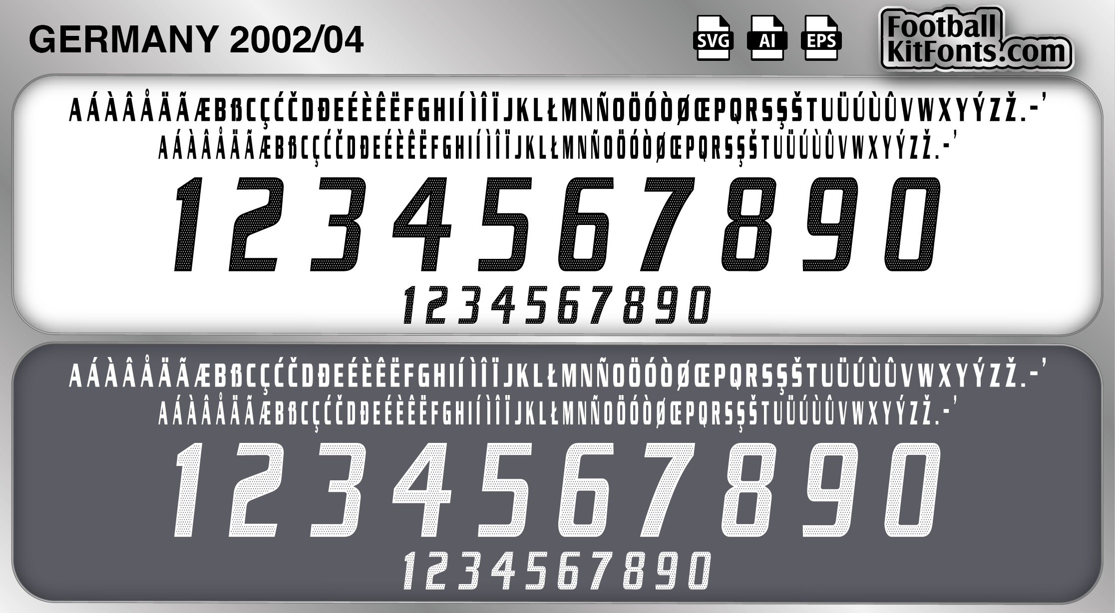Germany 2002-04 Vector Font