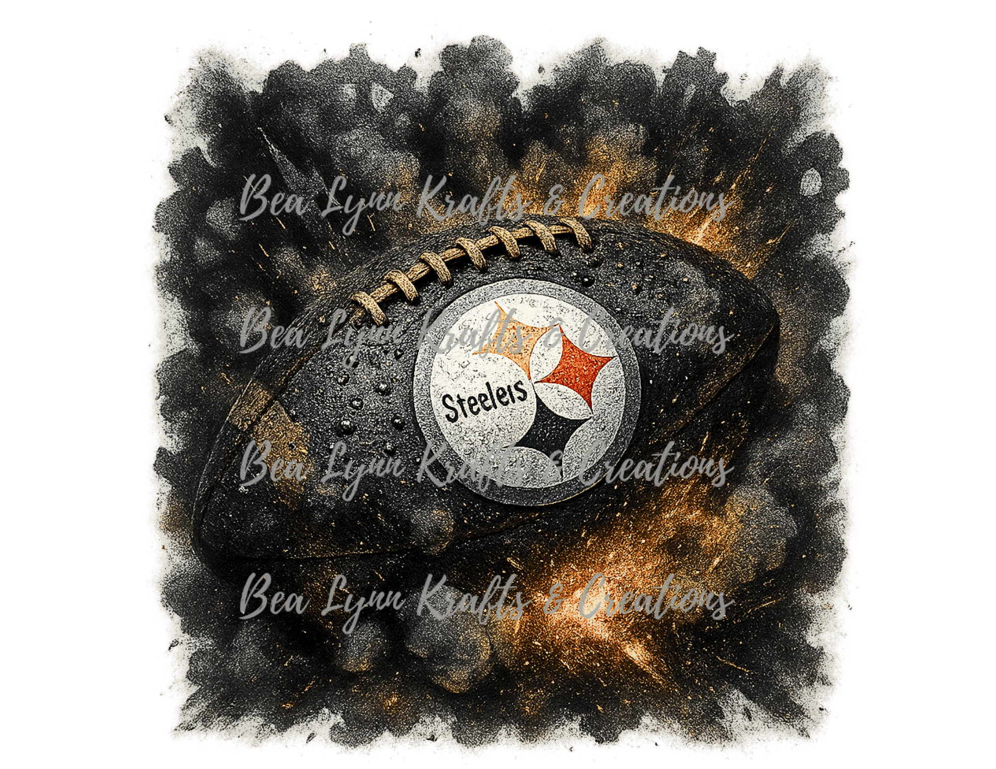 Pittsburgh Steelers Football Splash PNG | Gritty Black & Gold Smoke ...