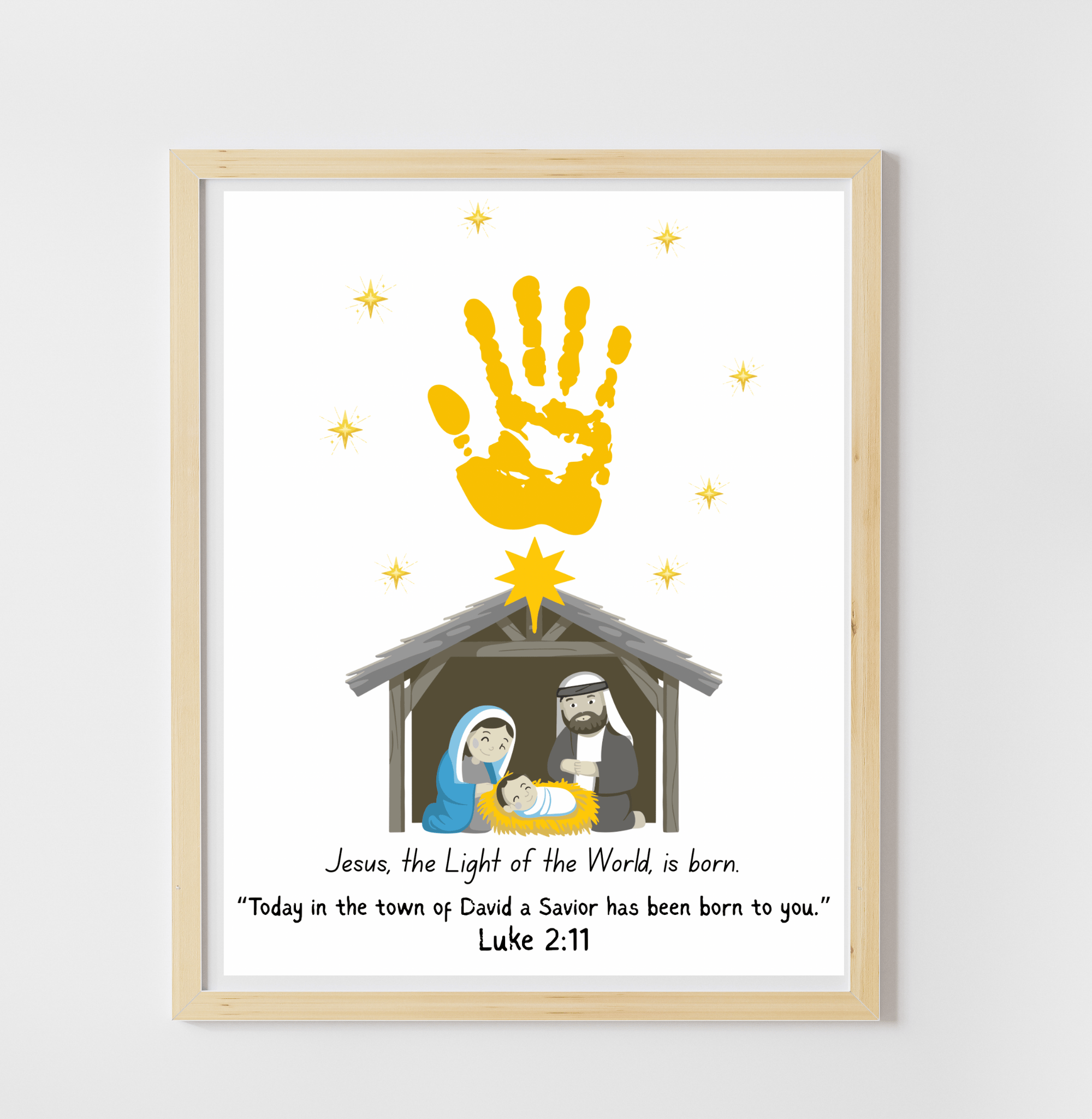 Nativity Handprint Craft | Christmas Handprint Art for Kids | Printable ...