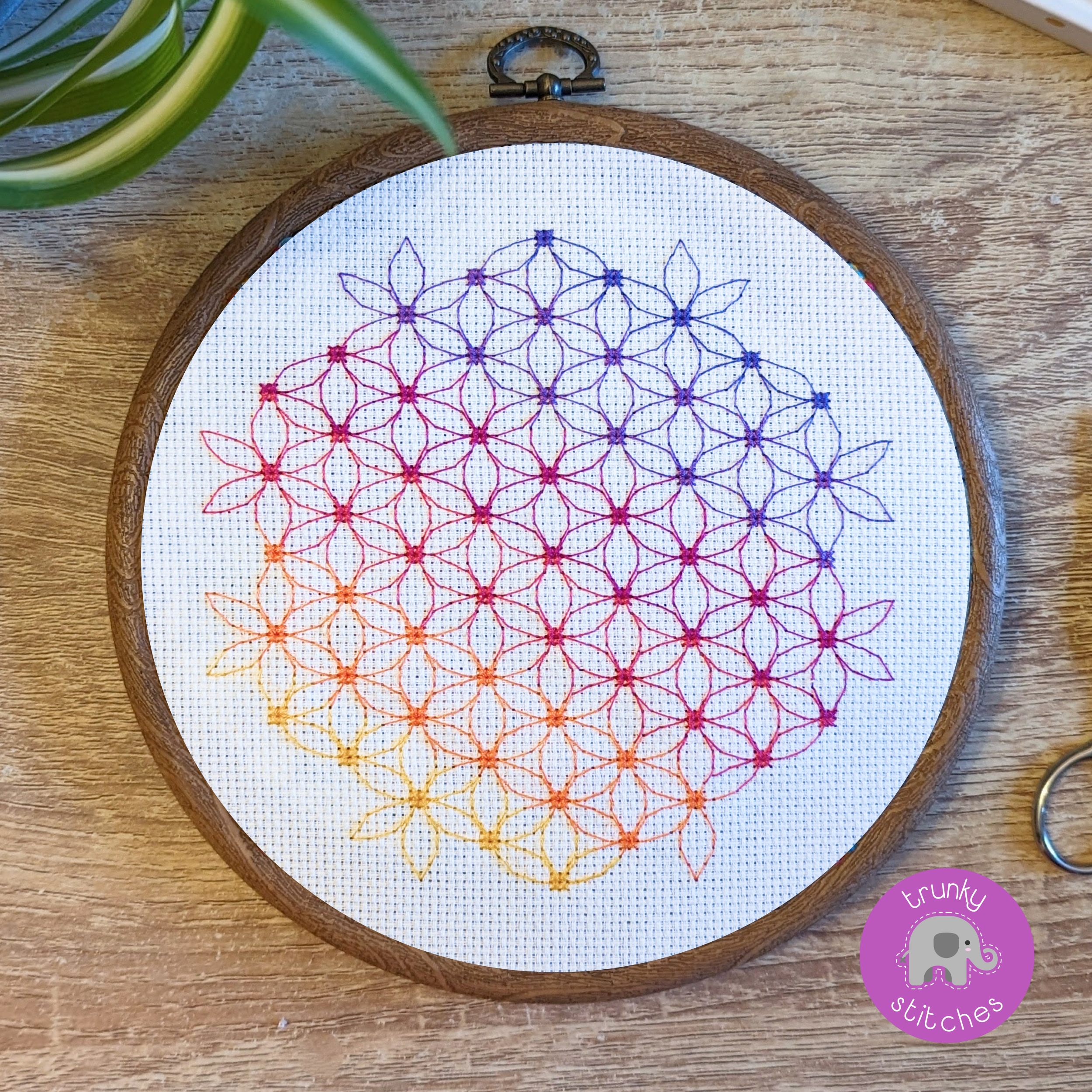 Flower of Life Mandala Blackwork pattern