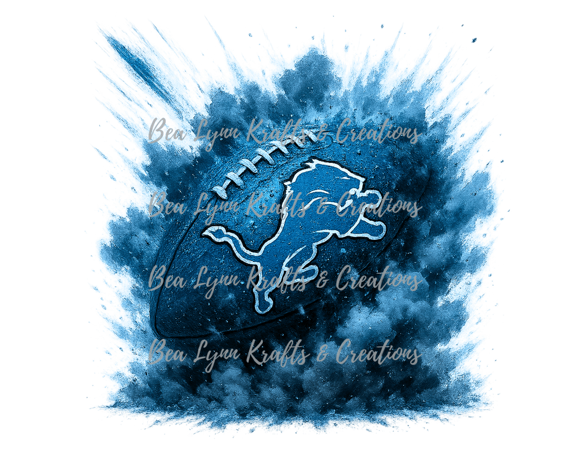 Detroit Lions Football Splash PNG | Blue Explosion with Logo | High ...