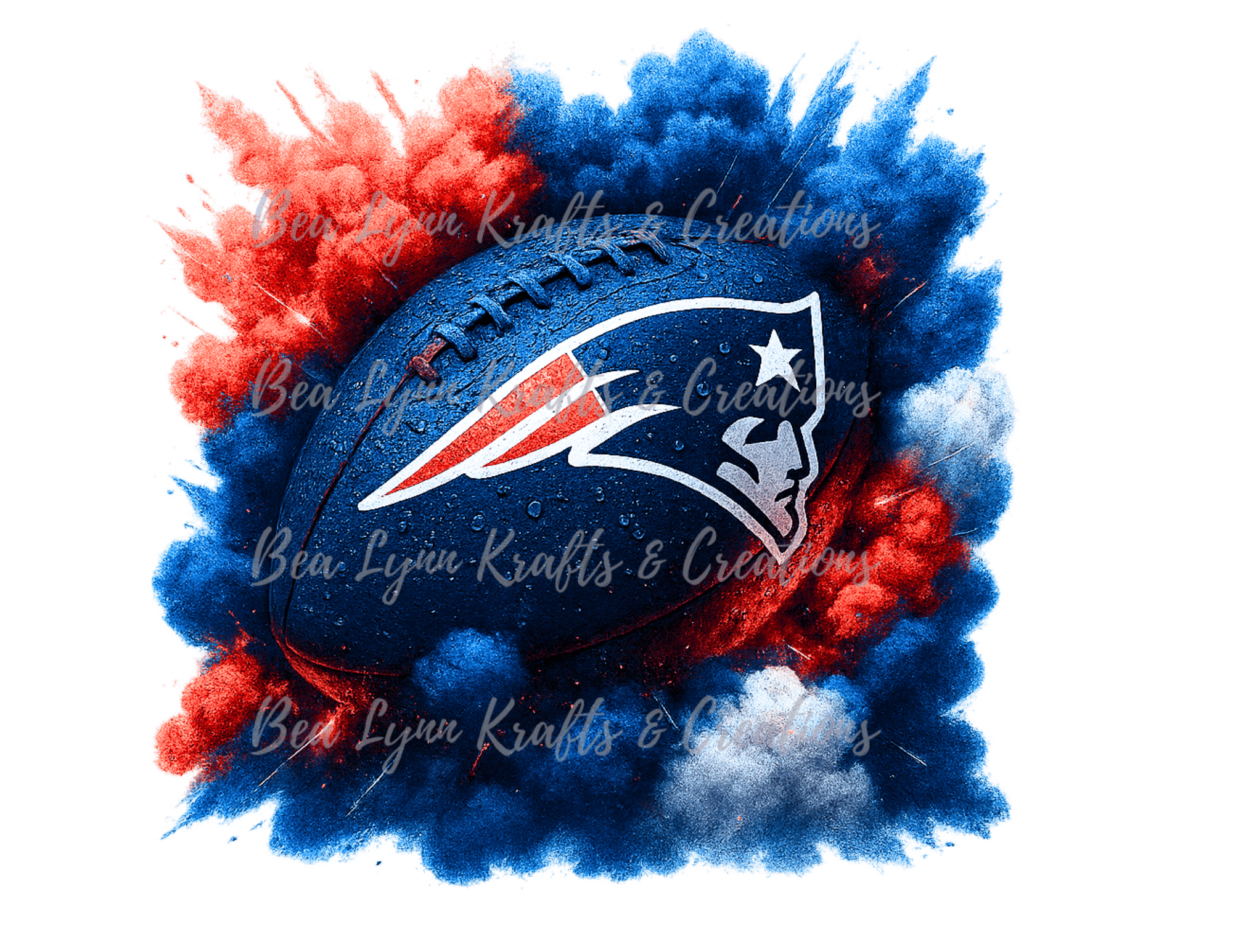 New England Patriots Football Splash PNG | Red White & Blue Blast ...