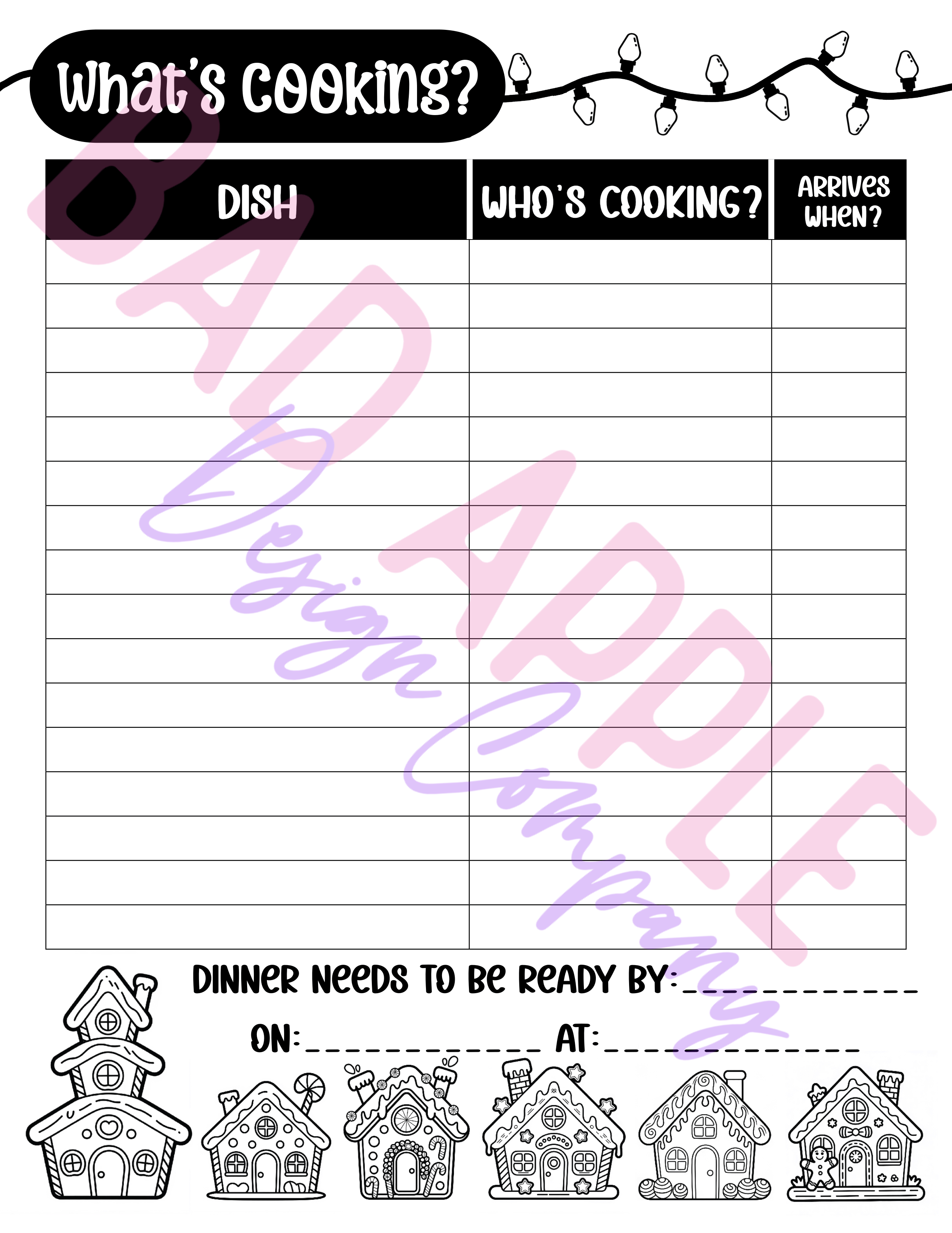 What’s Cooking Holiday Meal Organizer - Payhip
