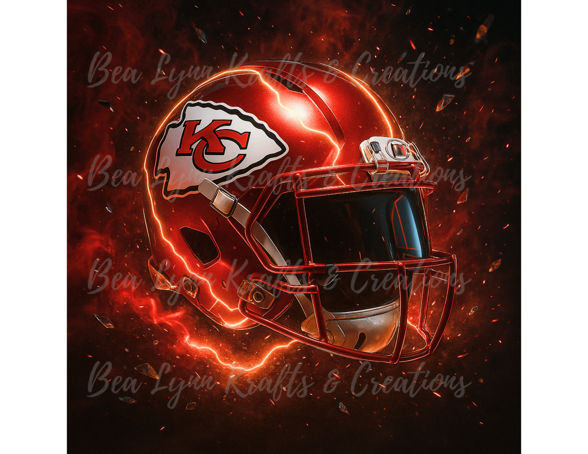 Kansas City Chiefs Glowing Helmet PNG | Transparent Digital Download ...