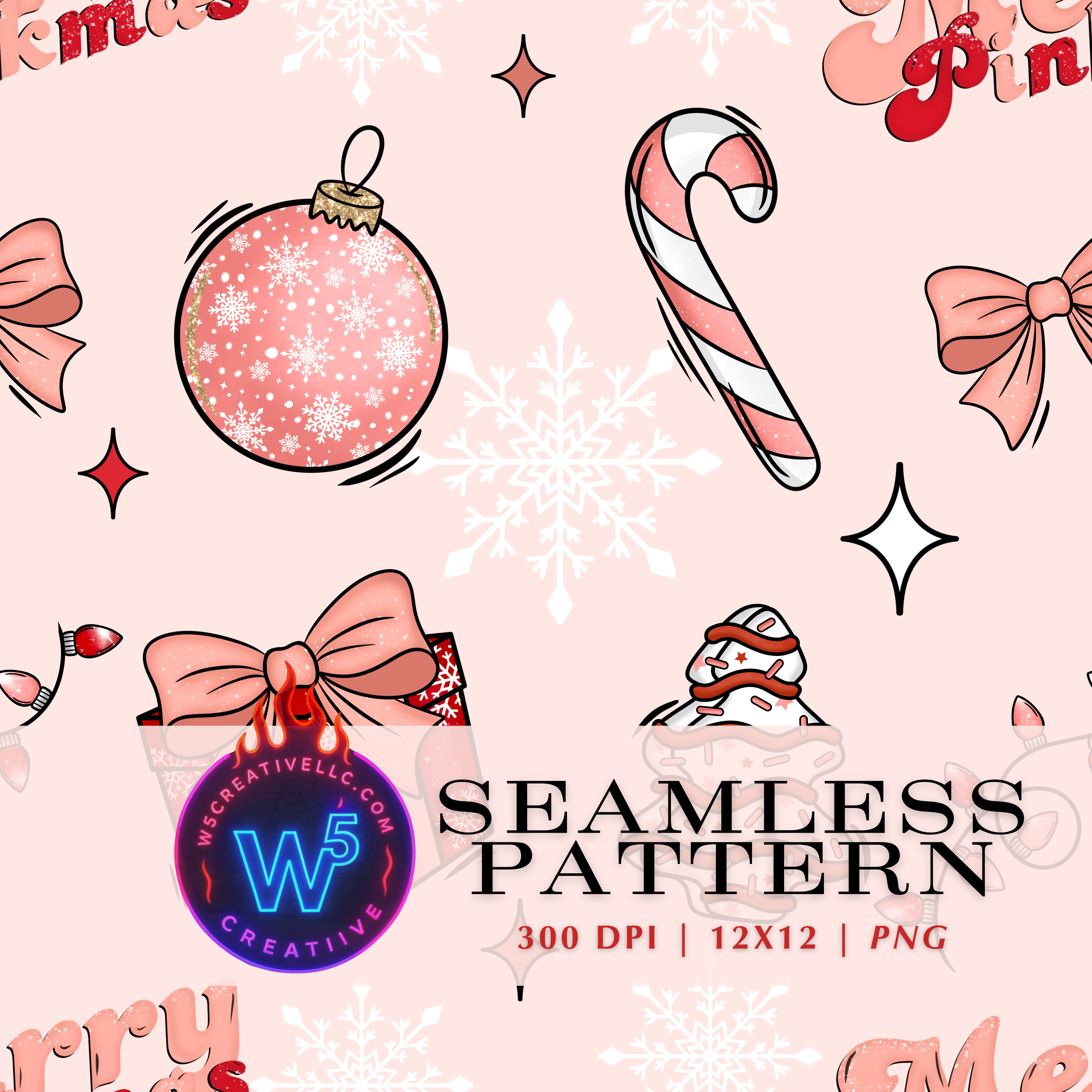 Pinkmas Seamless Pattern - Payhip