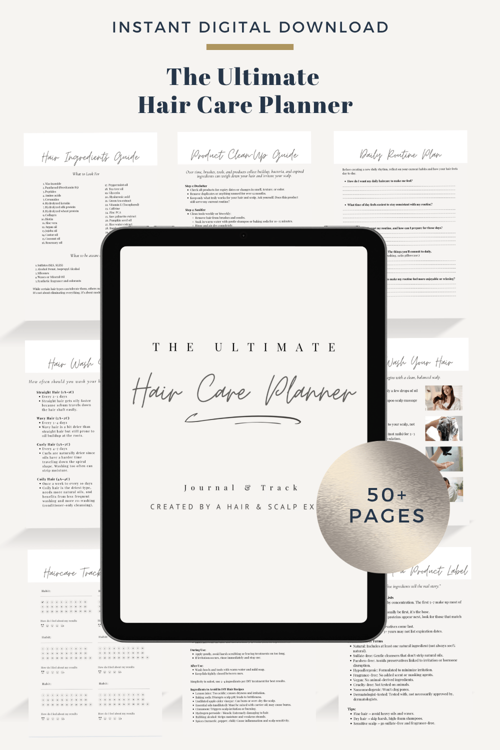 The Ultimate Hair Care Planner (Digital Download) - Payhip