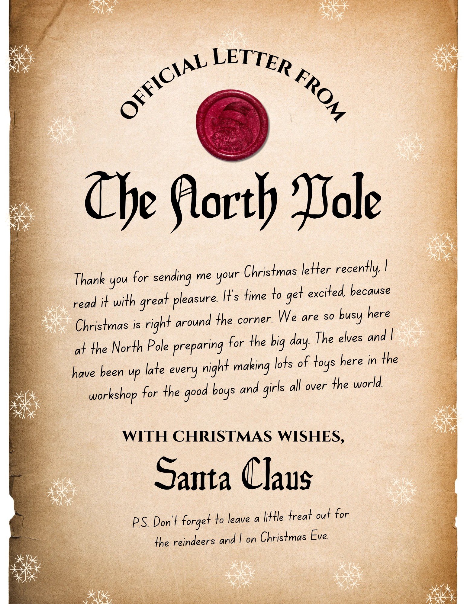 Editable Letter From The Desk of Santa | Digital Download - Payhip