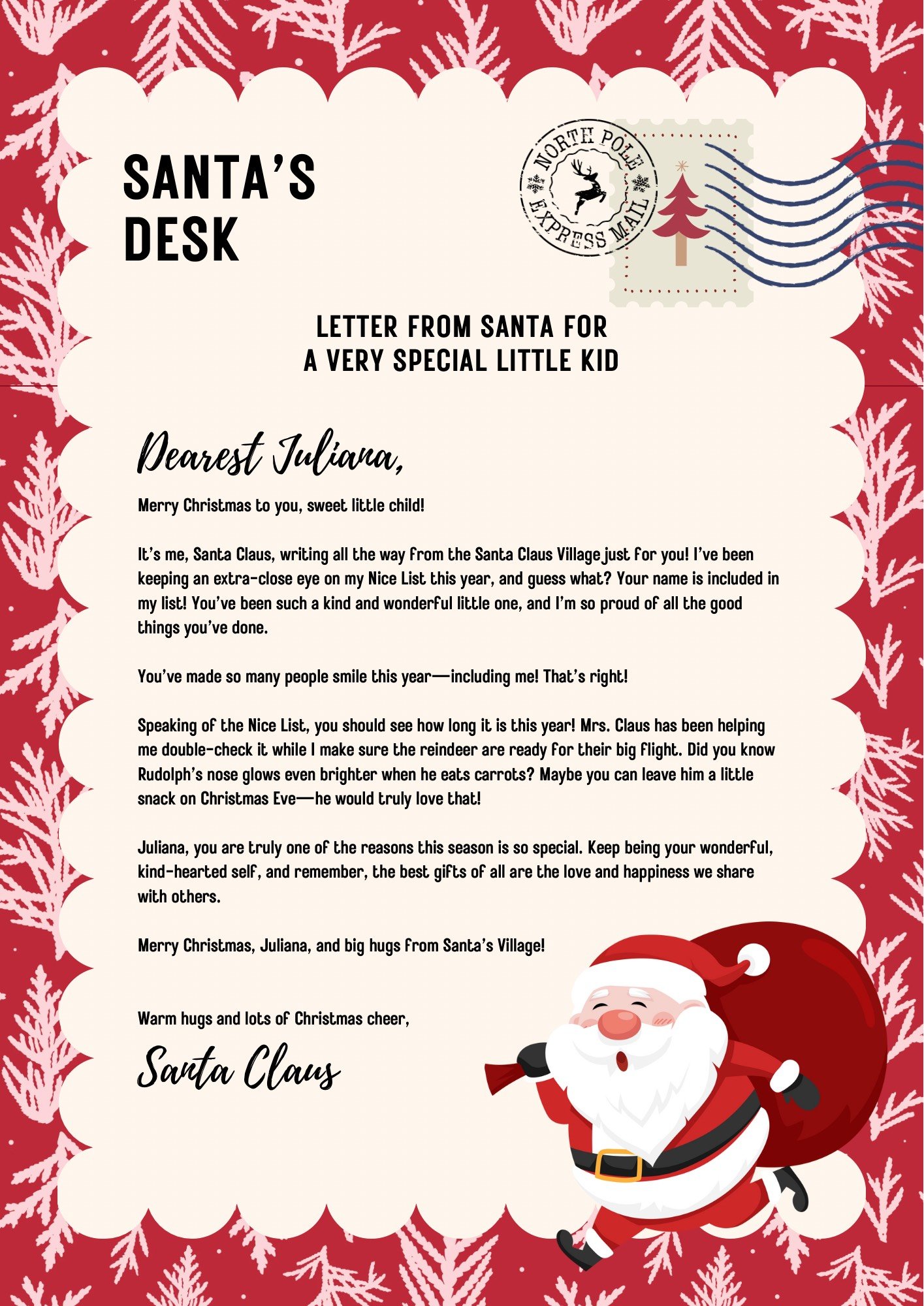 Editable Letter From The Desk of Santa | Digital Download - Payhip