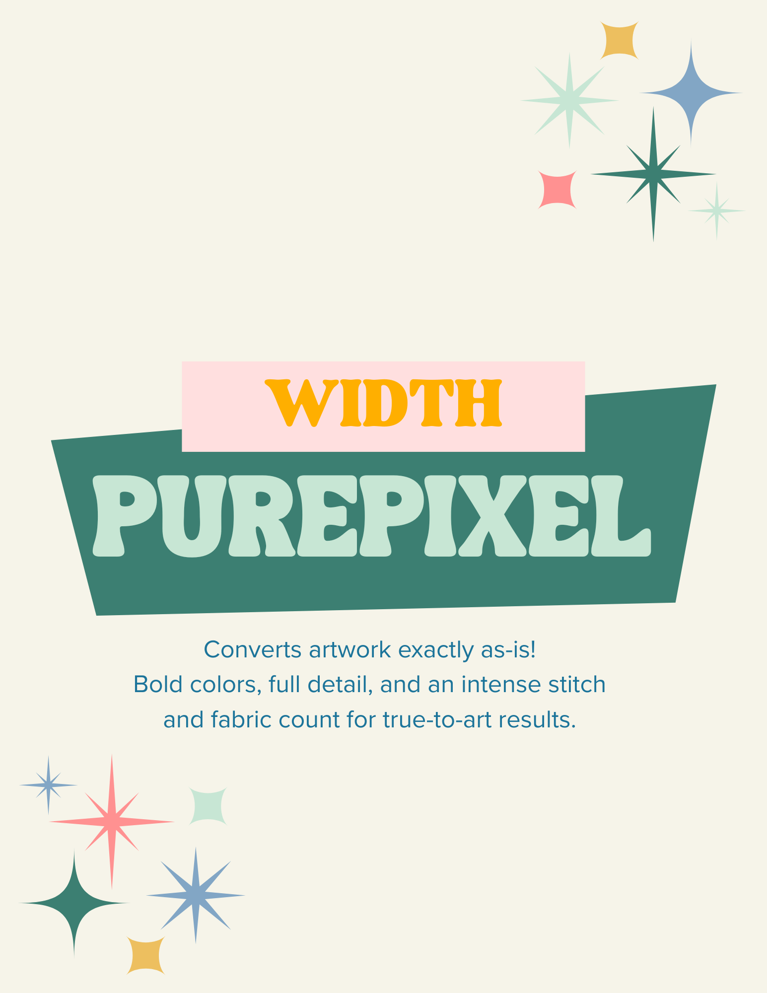 Good Girl Stitch Studio - Size Guide: PurePixel™ Width