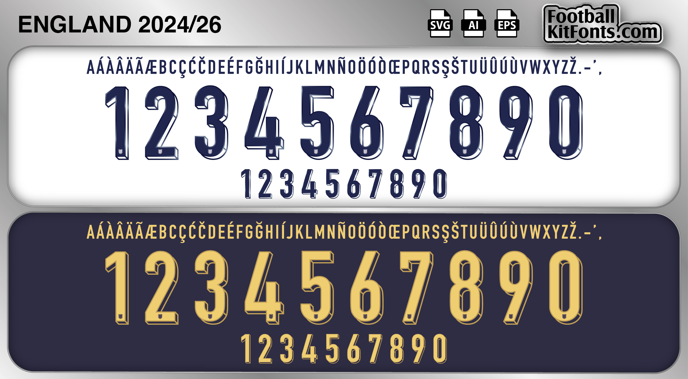 England 2024-26 Vector Font