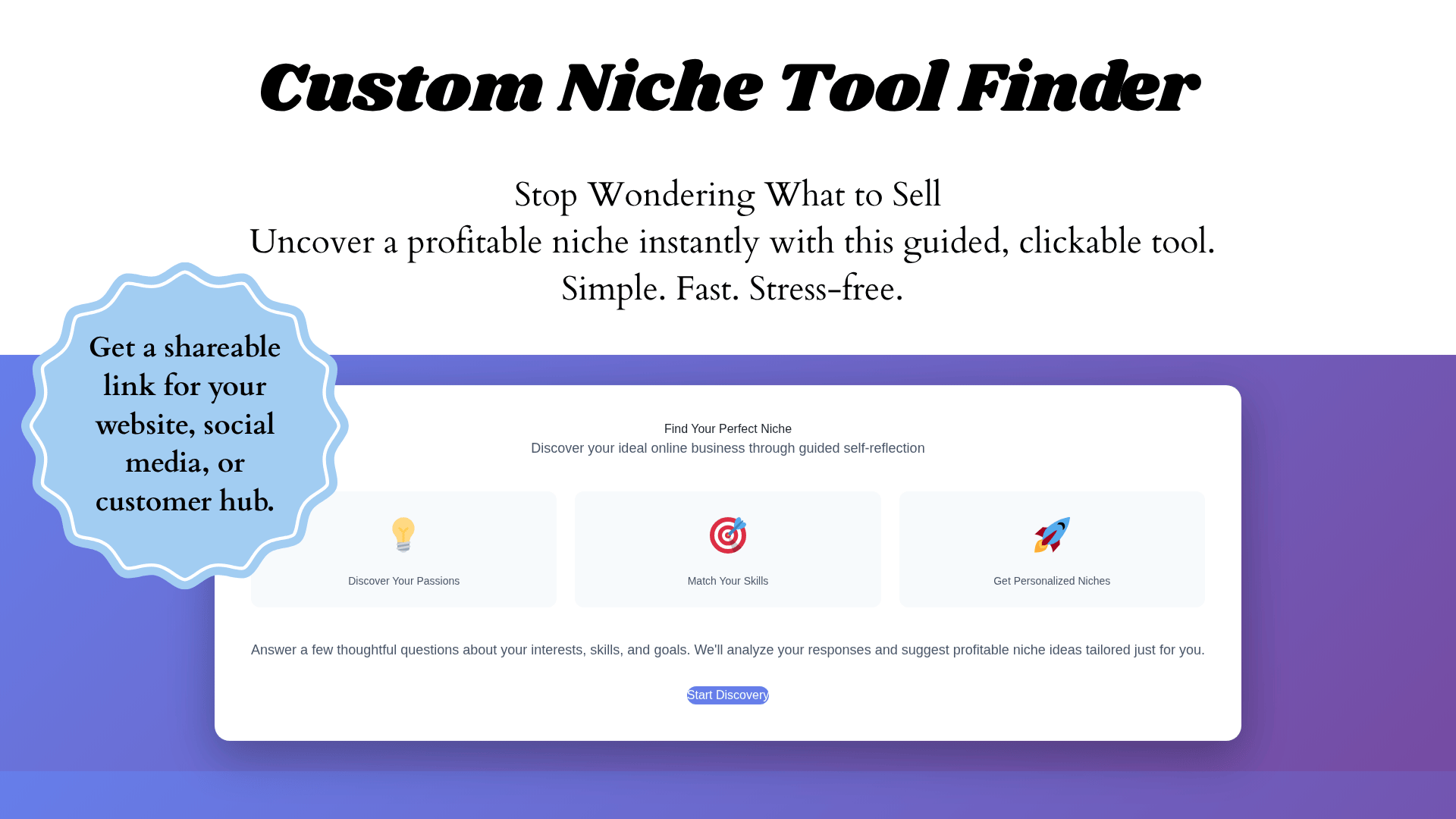 Niche Finder Tool – Discover Your Perfect Niche in Minutes (Sharable ...
