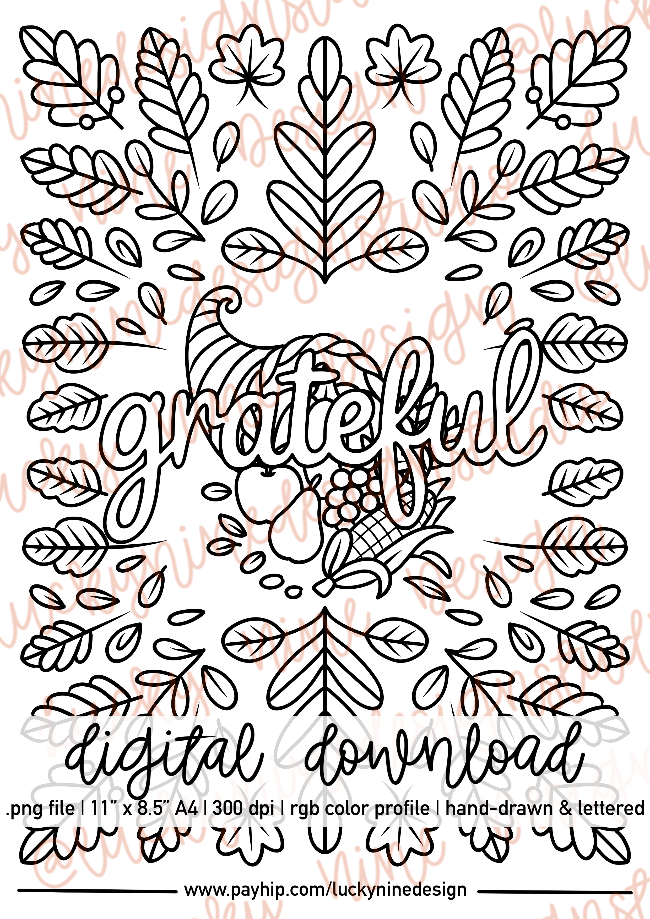 Thanksgiving Grateful Printable Coloring Page | Fun Classroom Activity ...