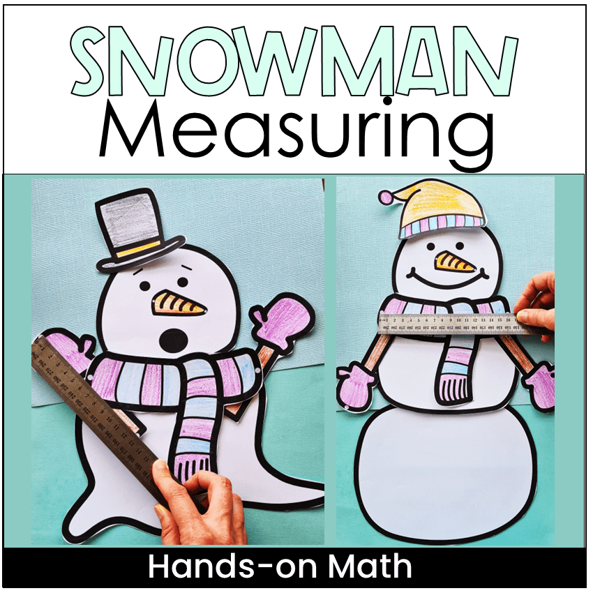 Snowman Measuring Craft Winter Math Measurement Activity