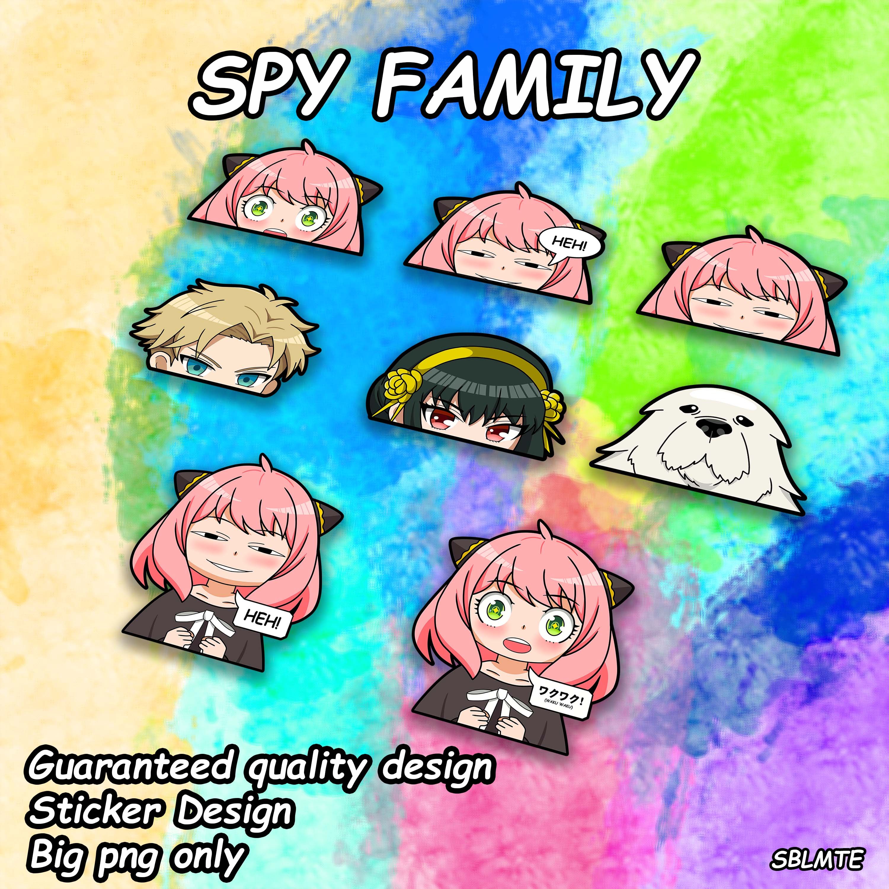 Spy family peeker sticker design digital file - Payhip