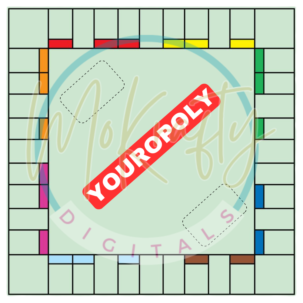 Editable Monopoly Inspired Game Board Template Bundle - Create Your ...
