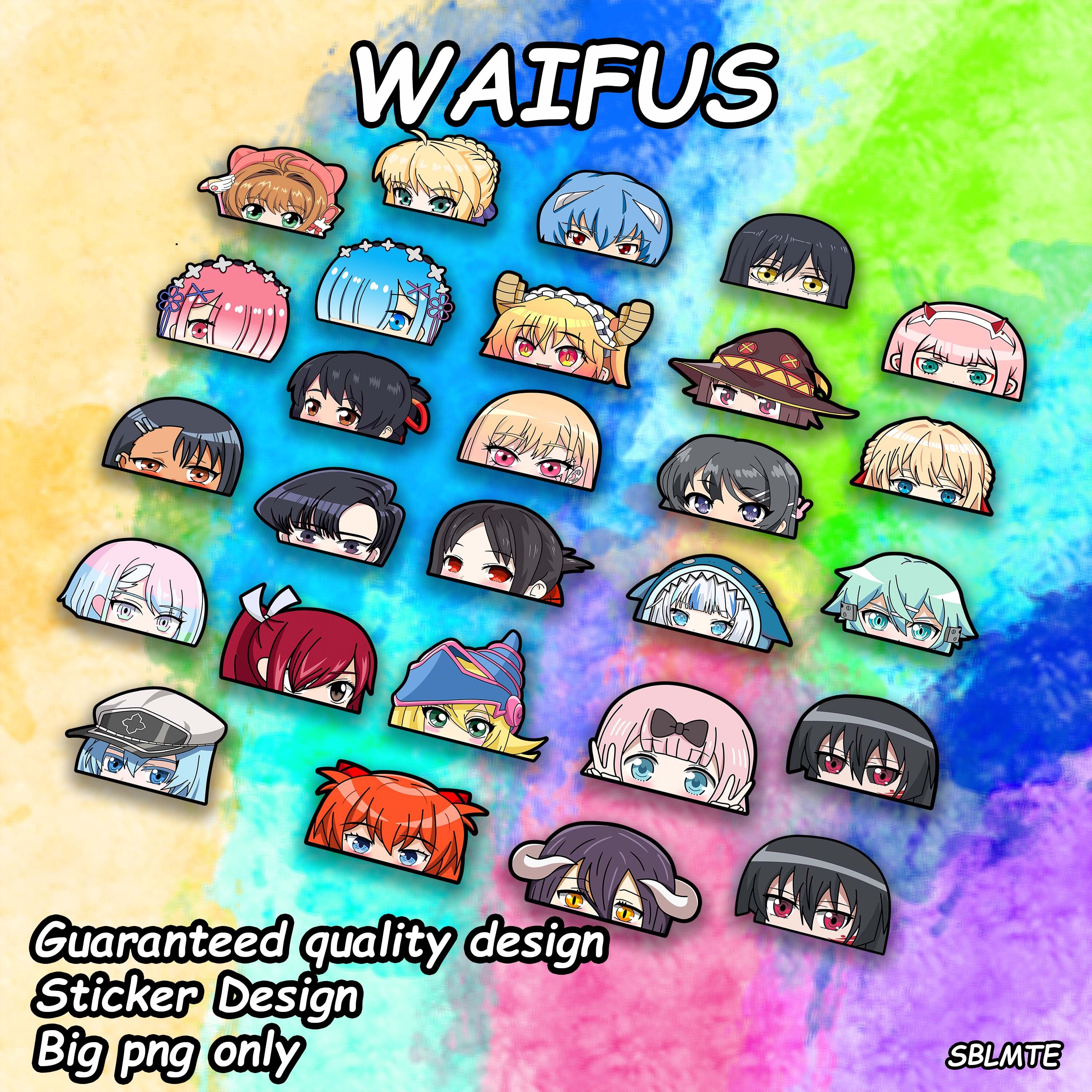 Waifu peeker sticker design digital file - Payhip
