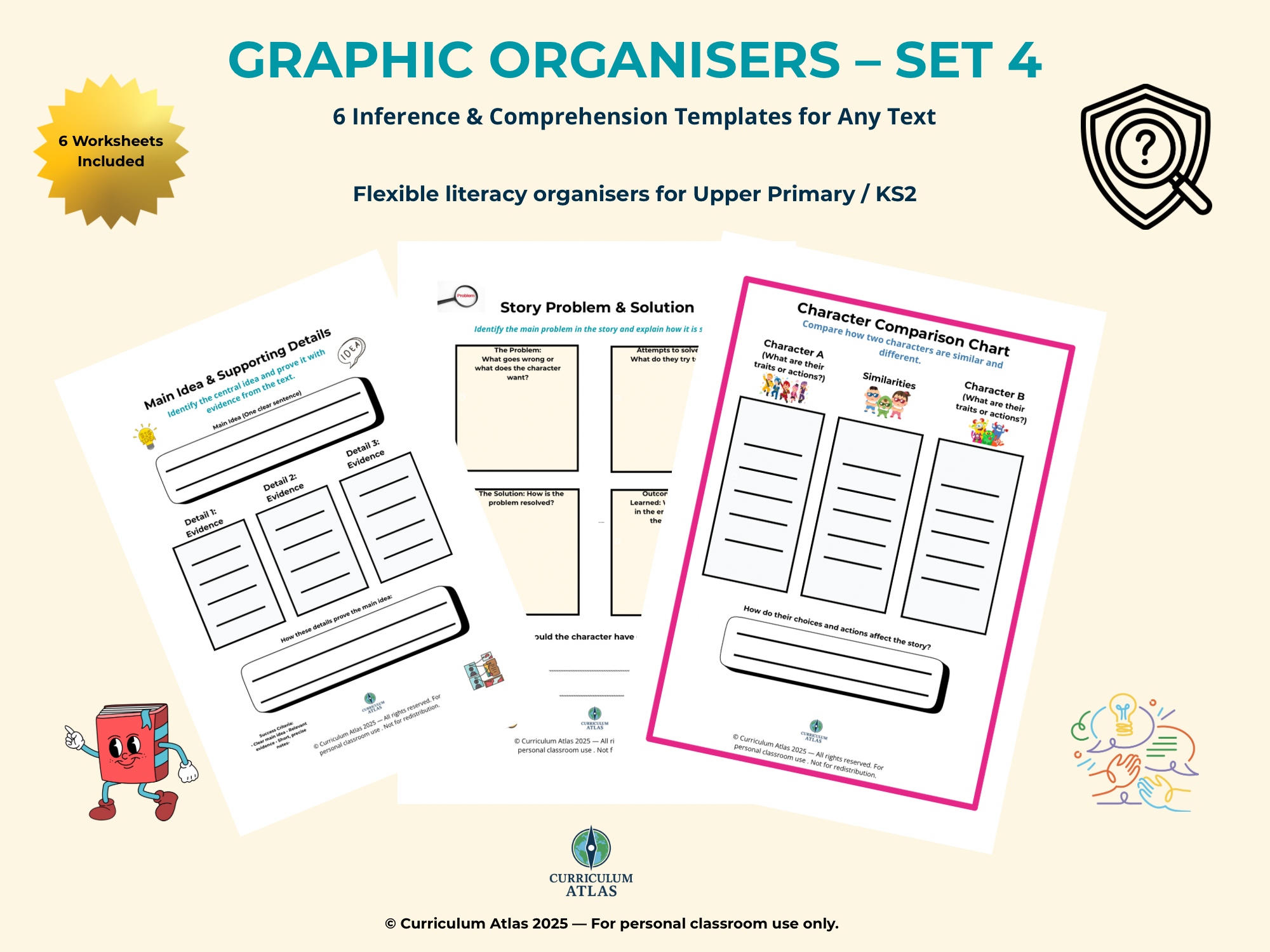 Graphic Organisers – Set 4 | Character & Plot Templates for Any Text ...