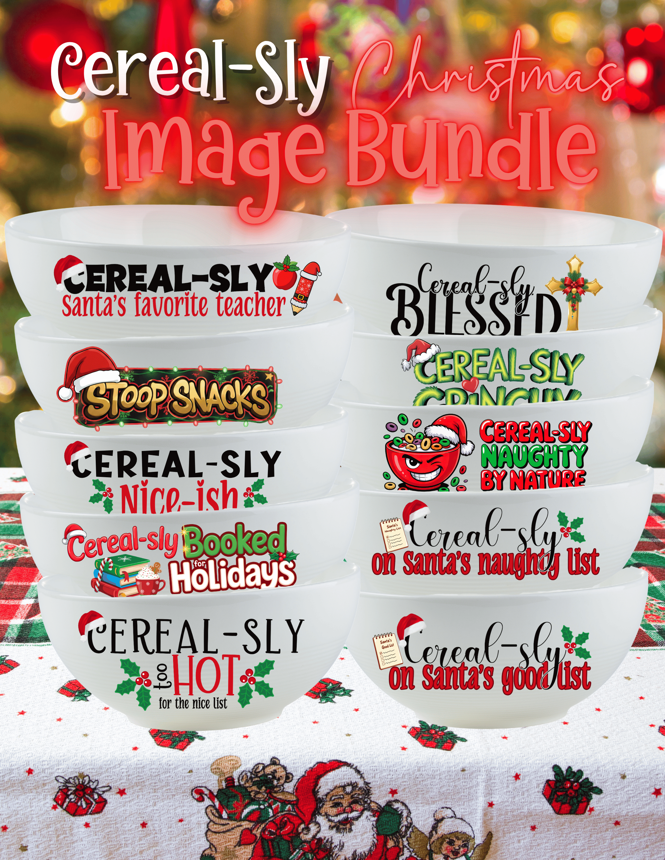 10 Cereal-sly Cereal Bowl Images-PNG & PDF - Payhip