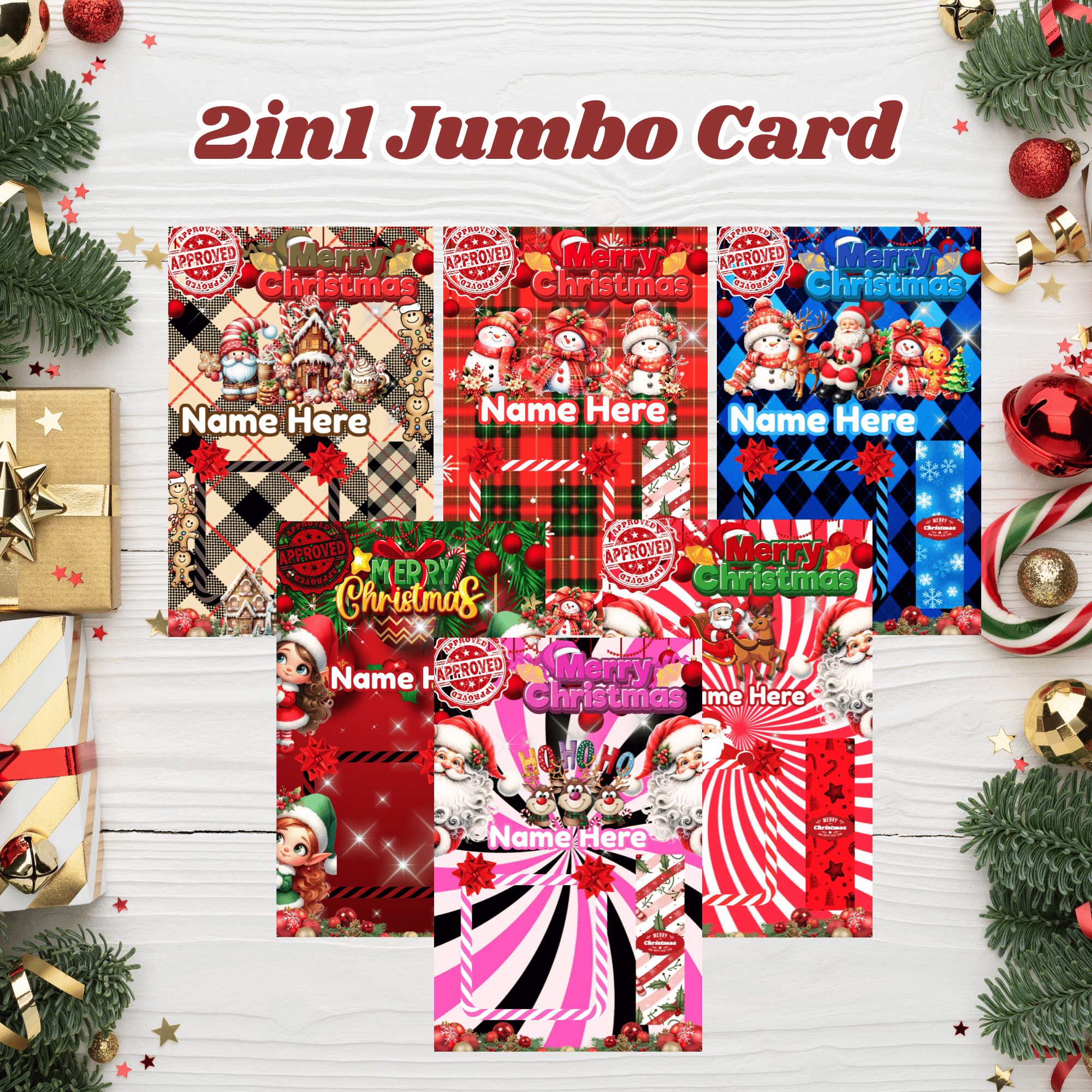 2in1 JUMBO CARDS | 9 DESIGNS | PENSLEEVE TREATBOX - Payhip