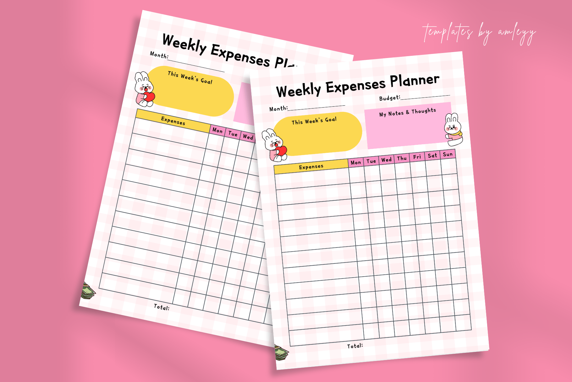 Cute Weekly Expenses Planner – Editable Canva Template - Payhip
