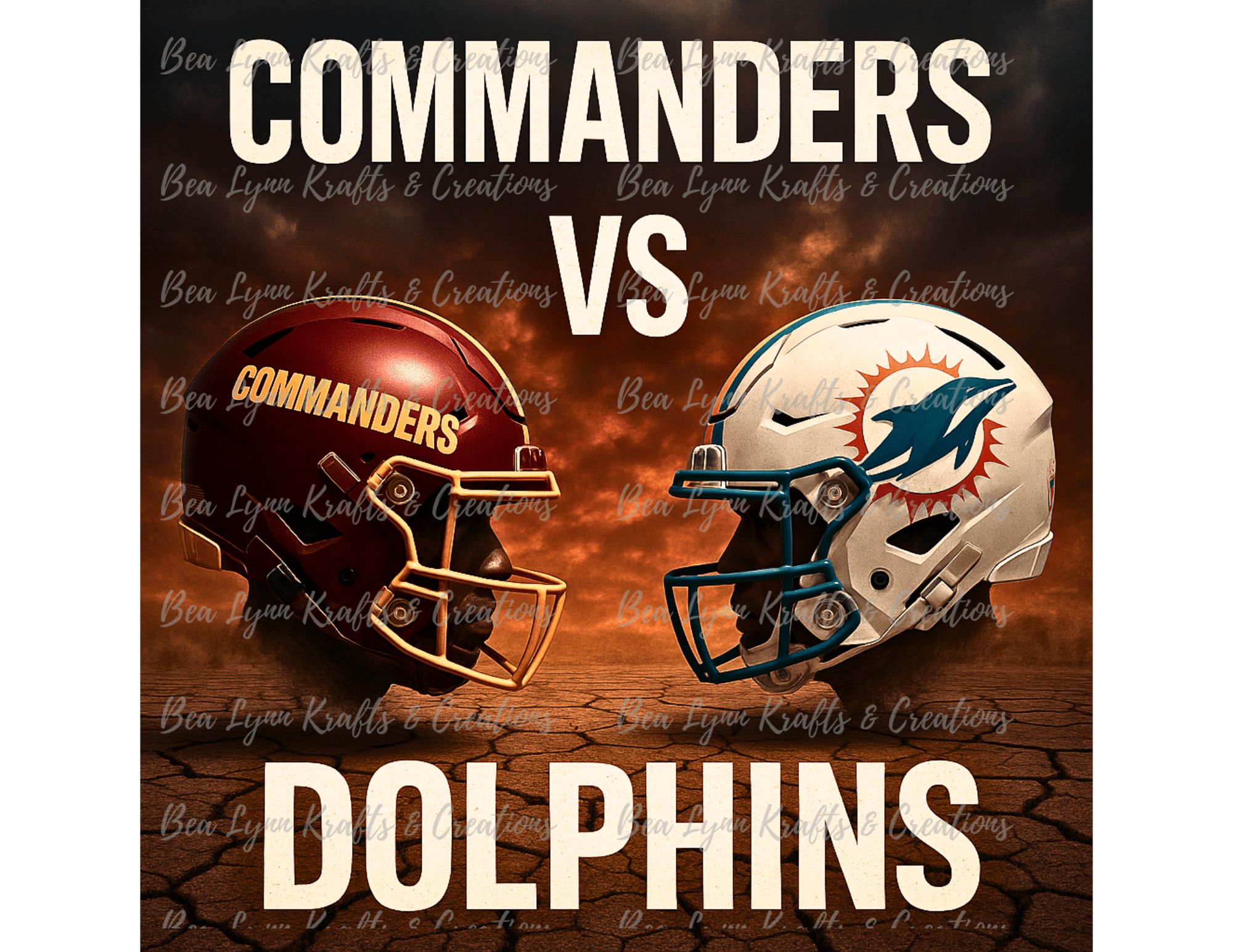 Commanders vs Dolphins Rivalry Showdown | Dramatic Football Helmet ...