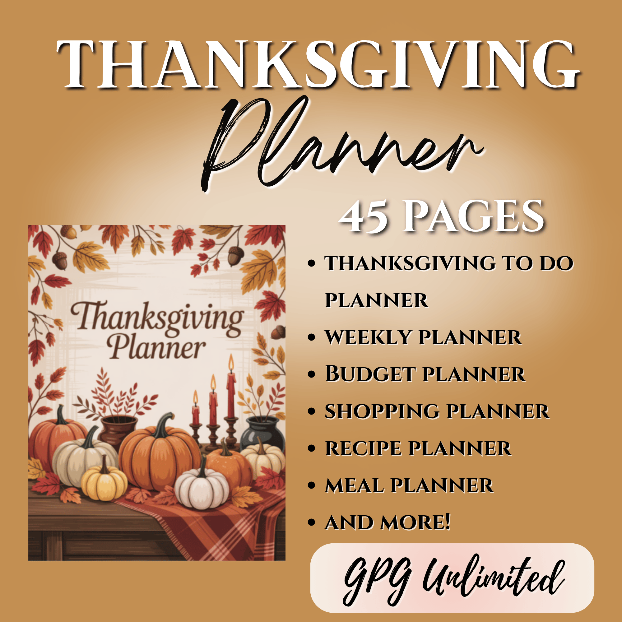 Thanksgiving Planner (45 pages) - Payhip