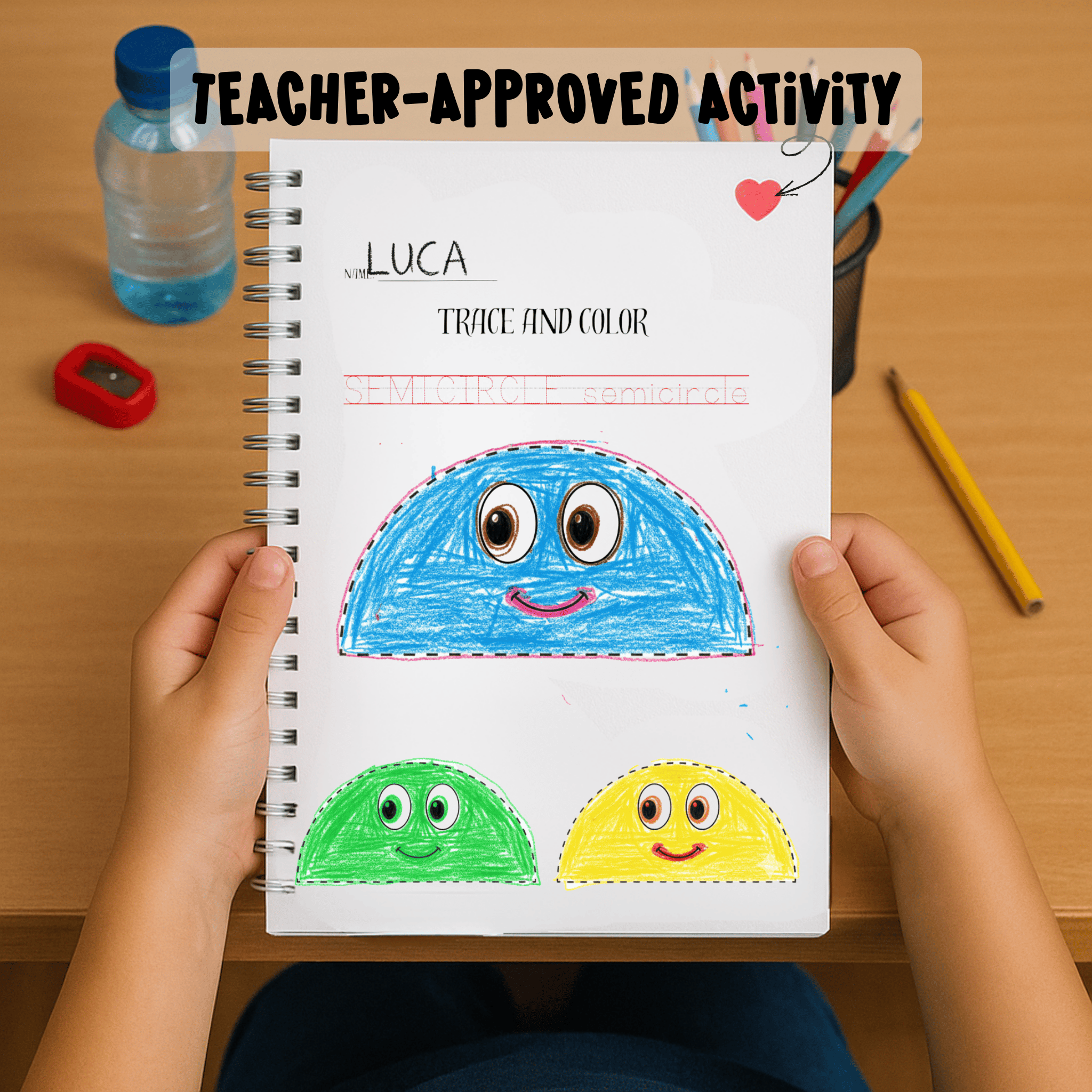 Trace & Color Shapes Worksheets (16 Pages) – Preschool & Kindergarten ...