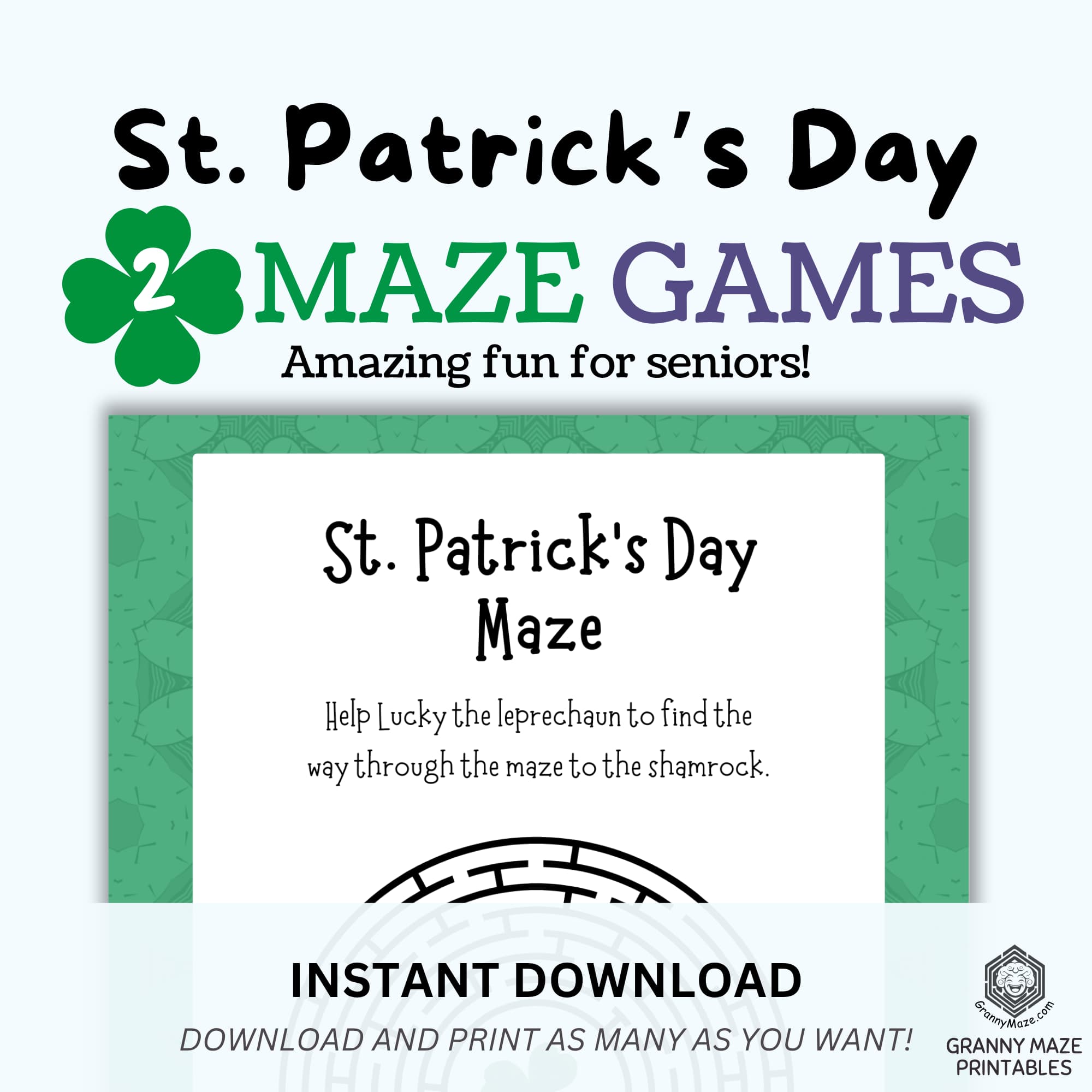 St. Patrick’s Day Mazes (2 Mazes Included)
