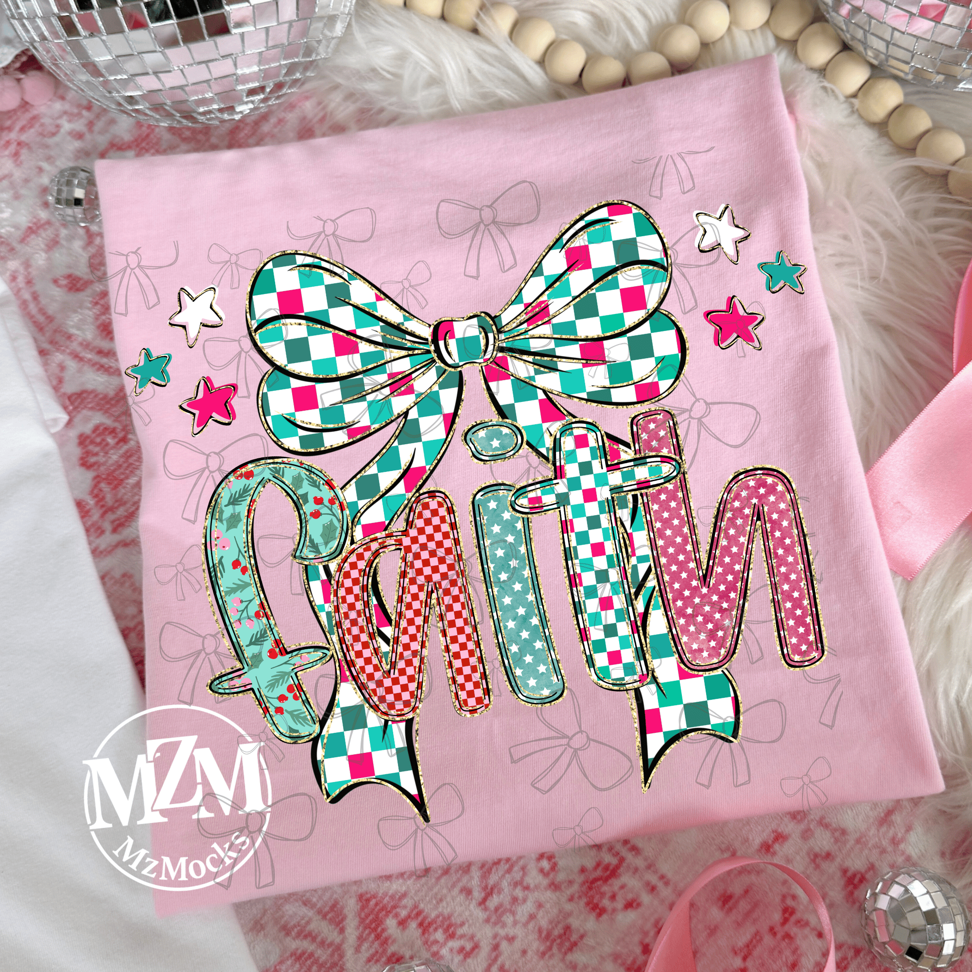 Faith checkered bow - Payhip