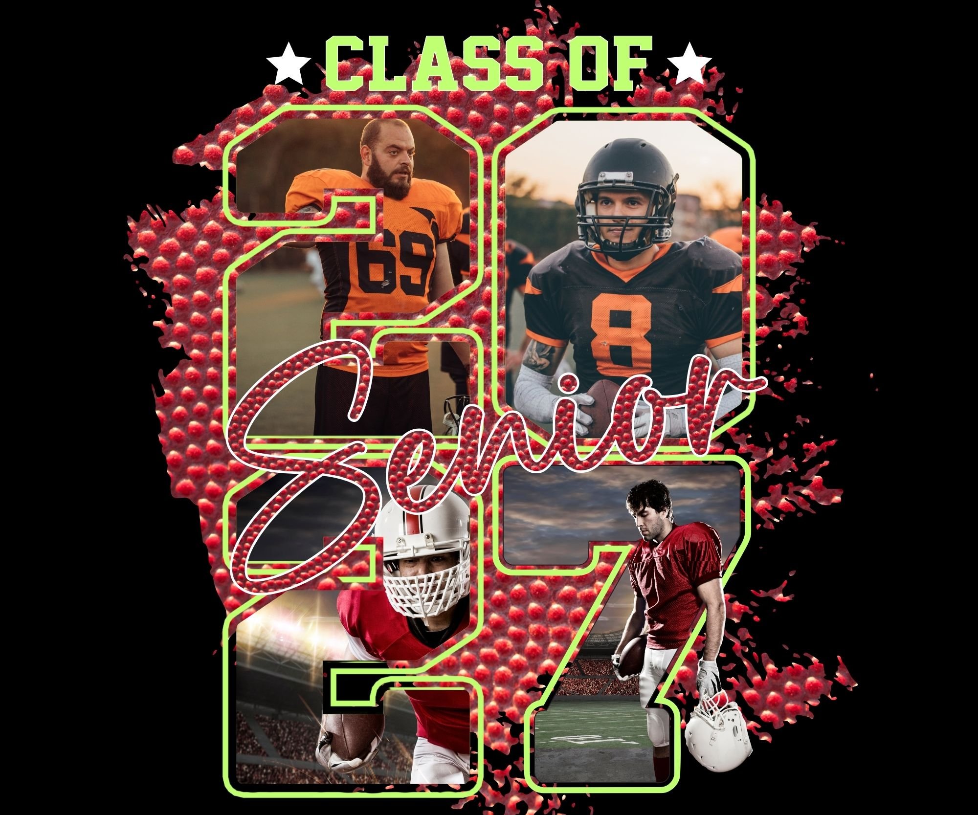 Class of 2027 Senior" Sports Photo Template & Collage digital download ...