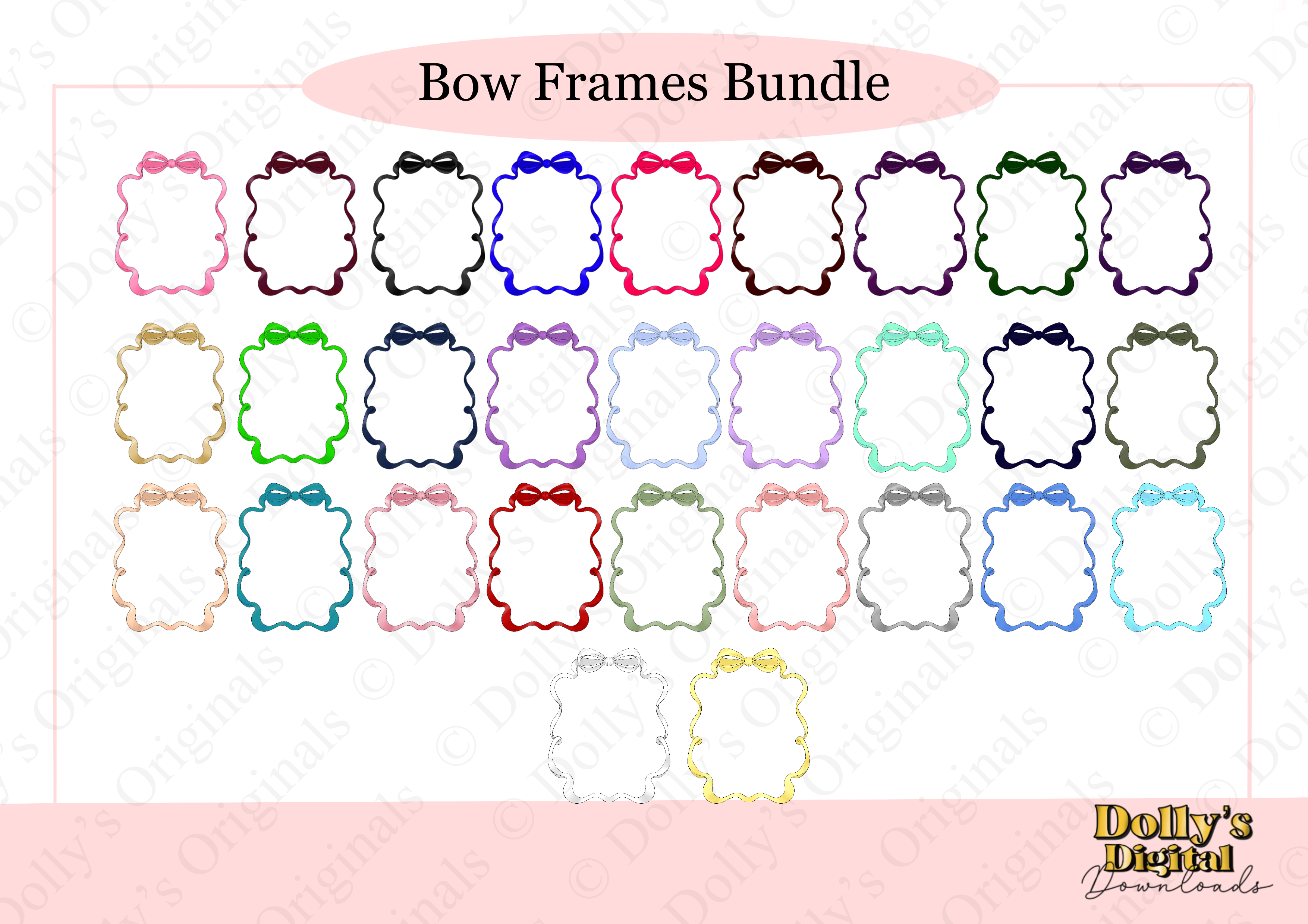 Bow Frames Bundle Clipart - Payhip