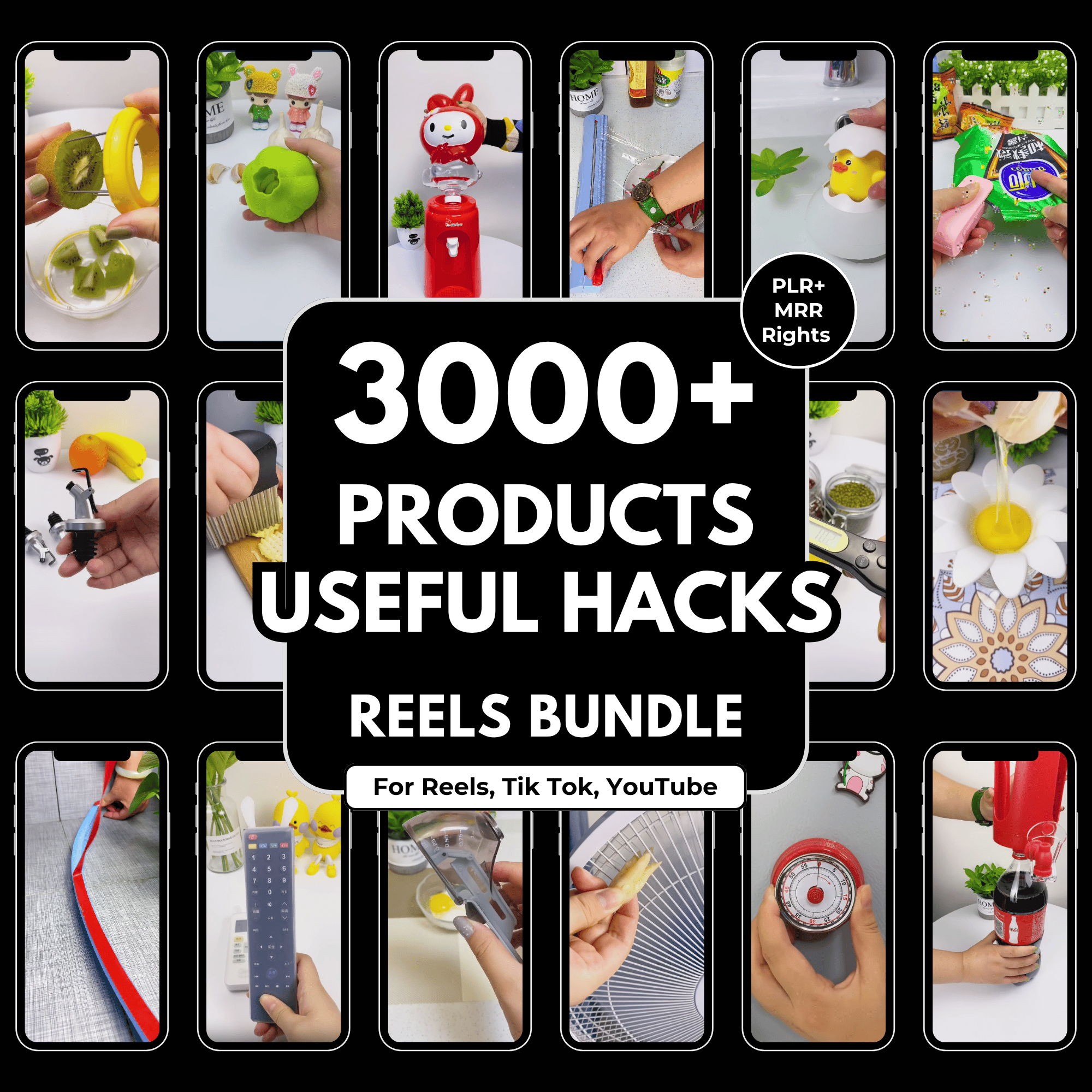 3000 Product Hacks Reels Bundle with PLR MRR Rights Viral Chinese ...