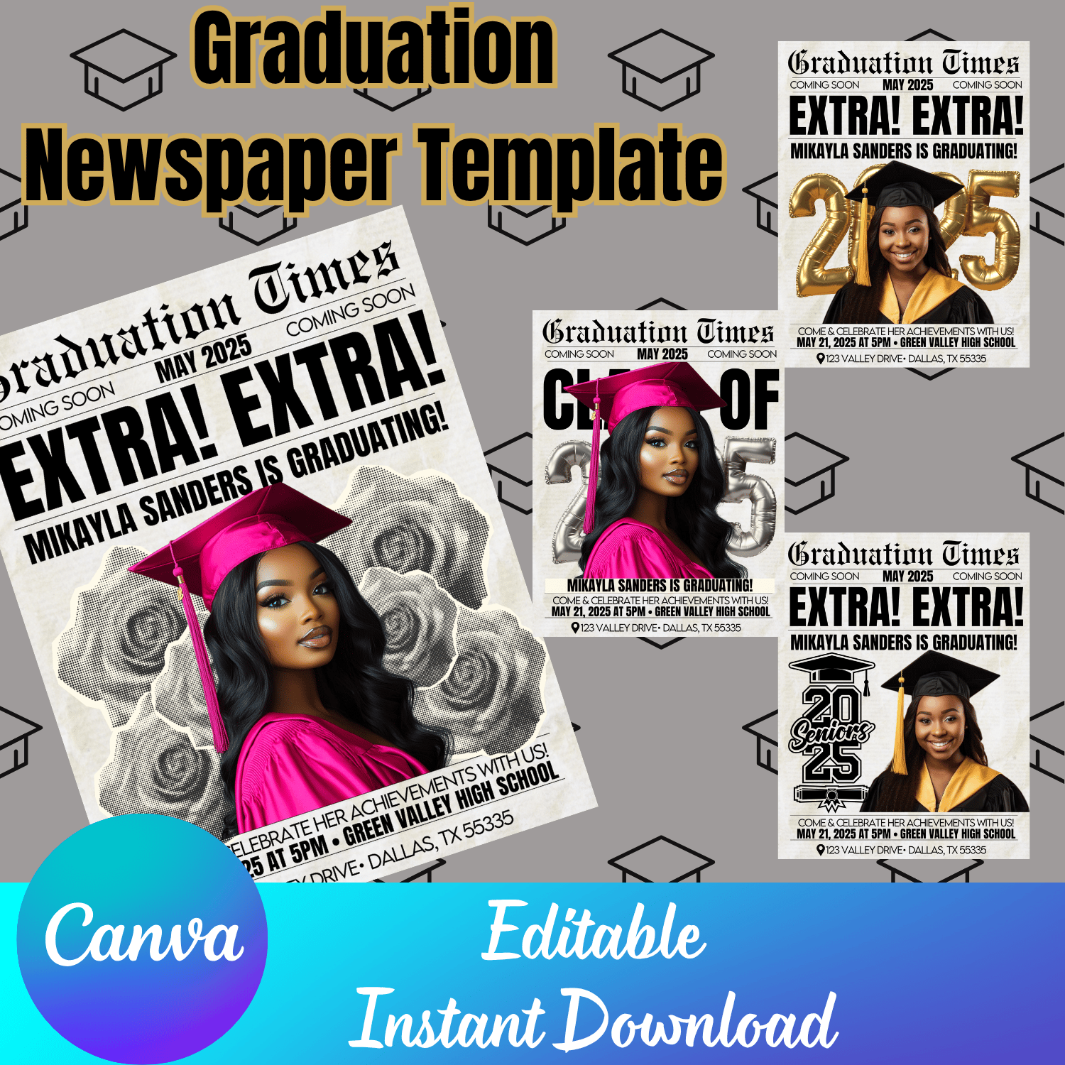 Graduation Newspaper Template - Payhip