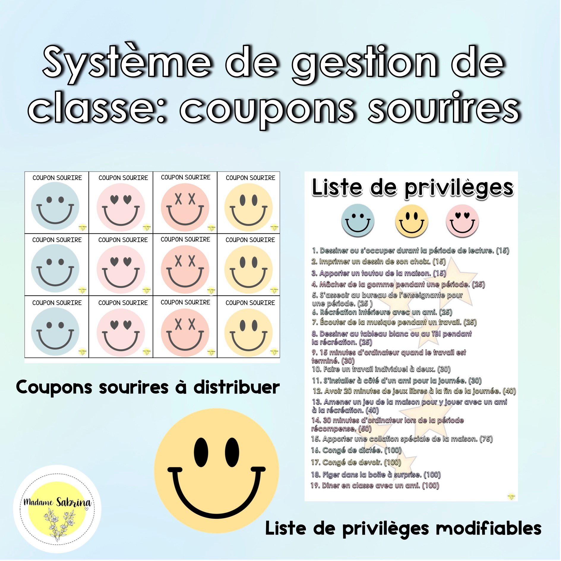 Mme sabrina - Gestion de classe - Payhip