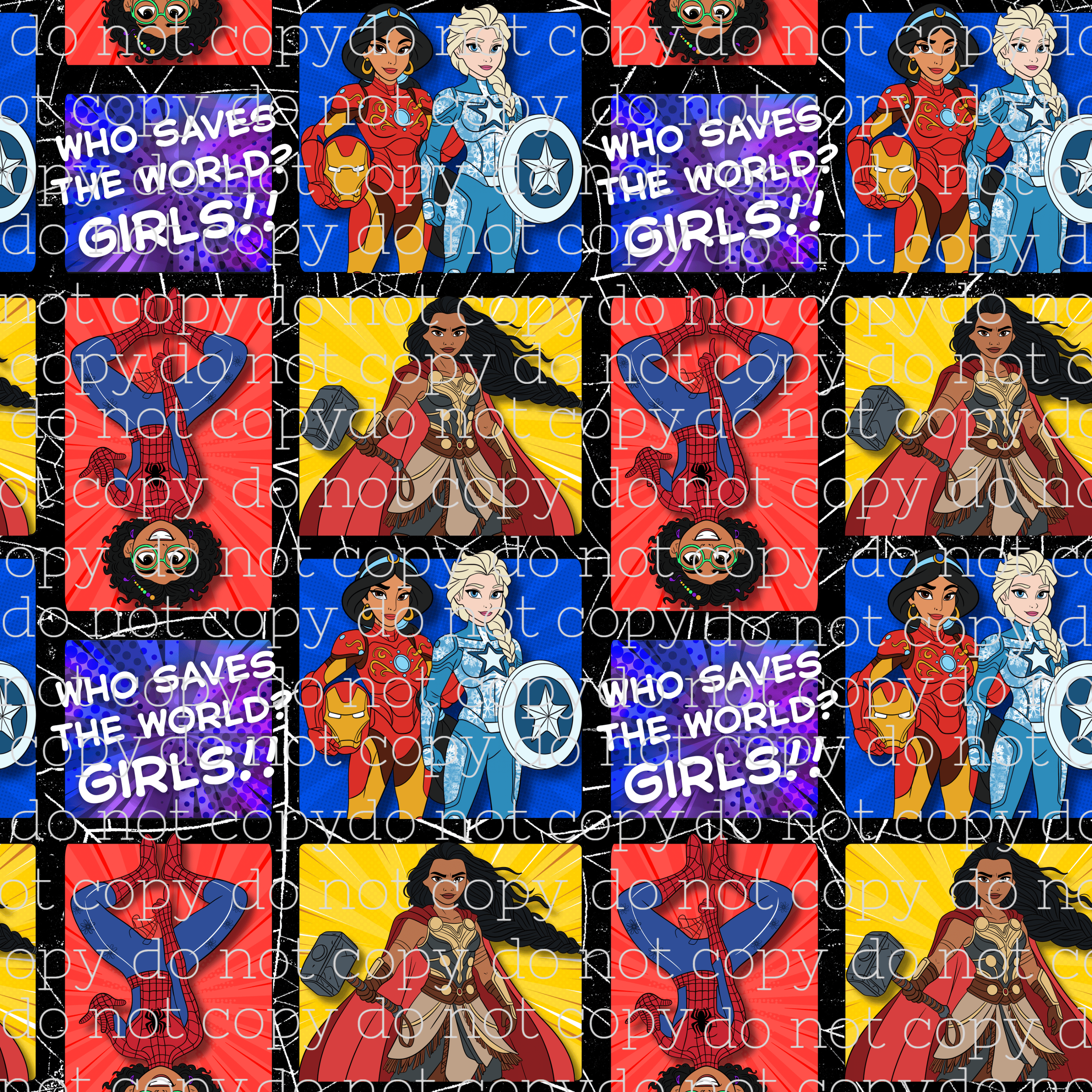 Who Saves the World? GIRLS! – Hero Inspired Seamless (2 Scales) - Payhip