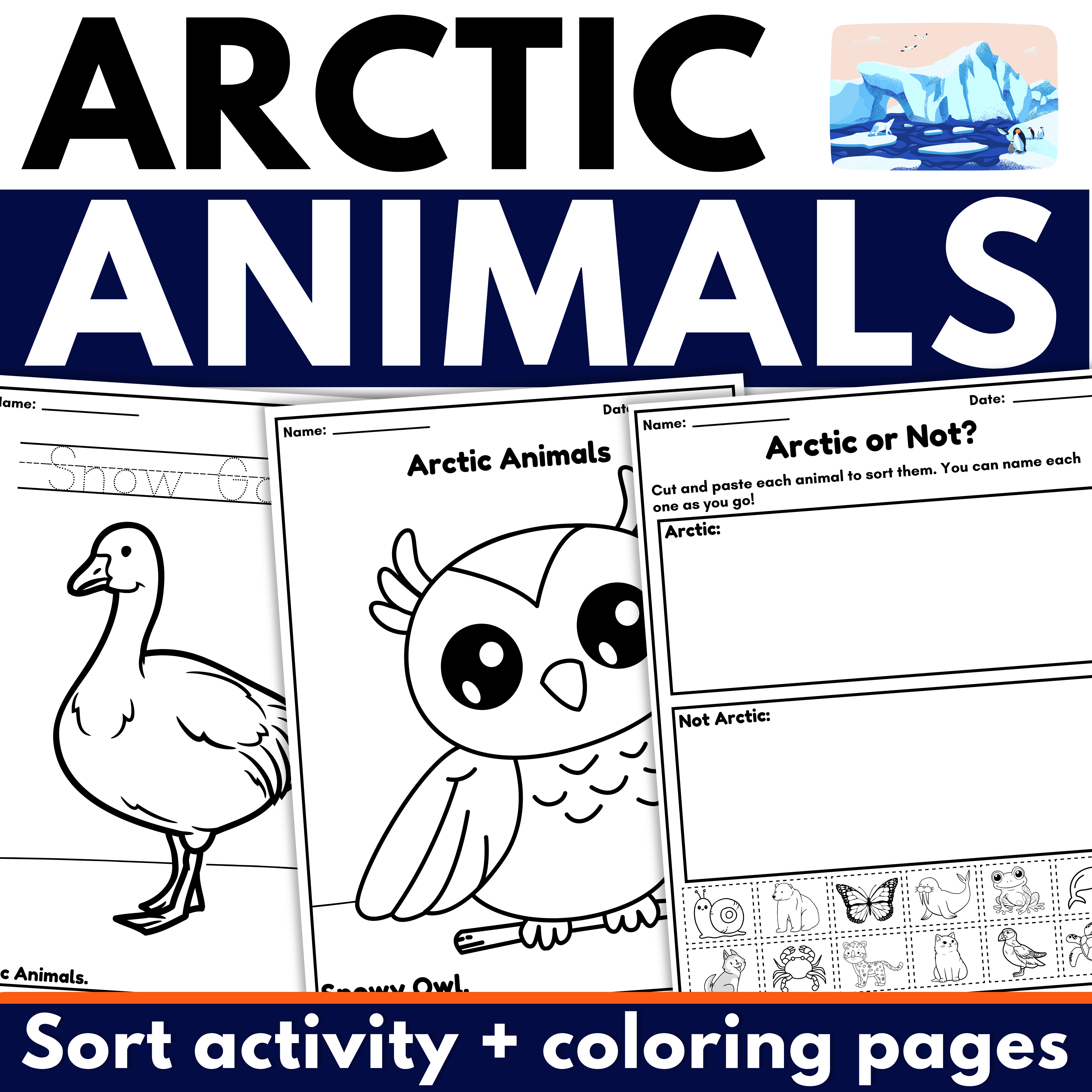 Arctic animals preschool activities Printables Crafts - Payhip